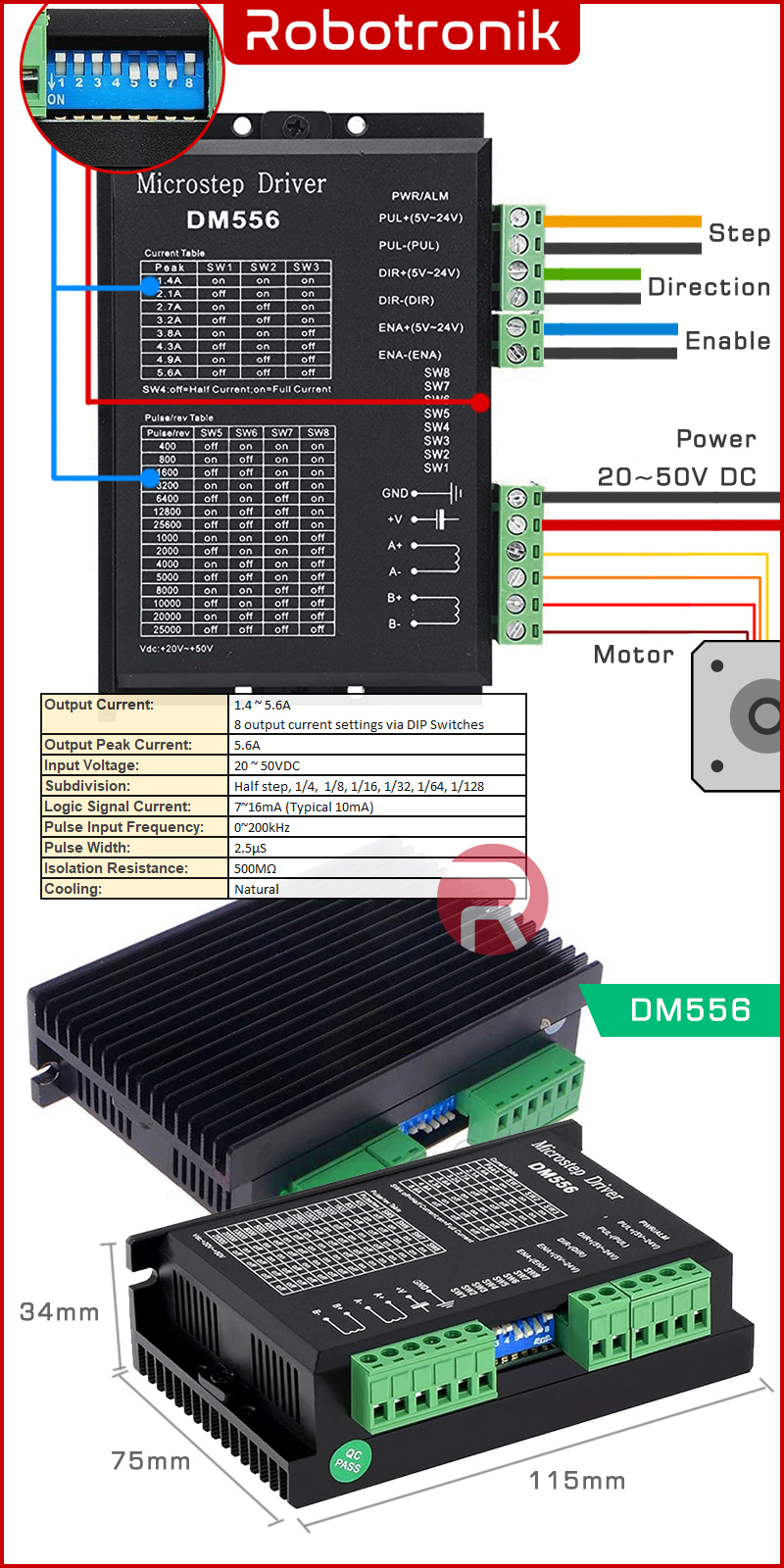 Stepper Motor Driver - DM 542 556 860H TB67S109 TB 6560 6600 | Shopee ...