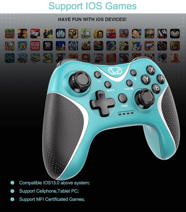 Saitake STK-7038 Nintendo Switch Wireless Controller BT Six-axis ...