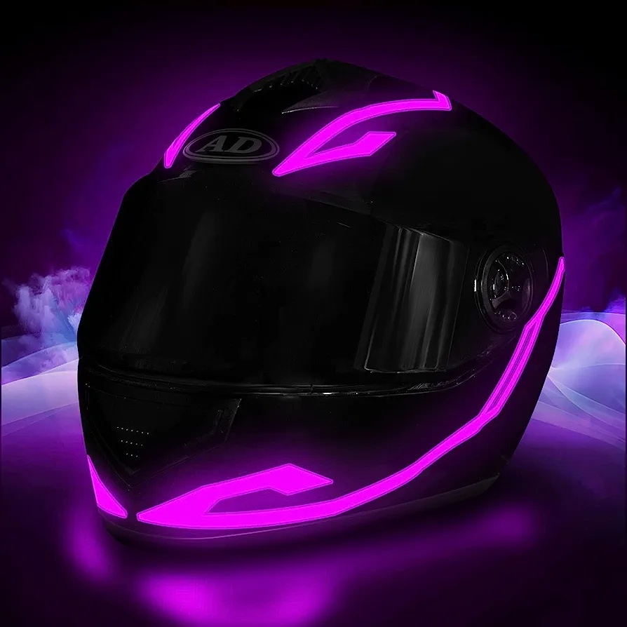 Full Face Helmet Light Strip Rechargeable Helmet Light Bar Full Face ...
