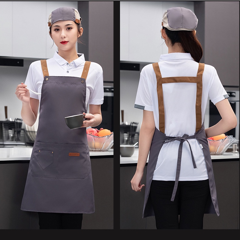 Waterproof Apron Kitchen H-Type Water Proof Unisex With Front Pocket 围裙 ...