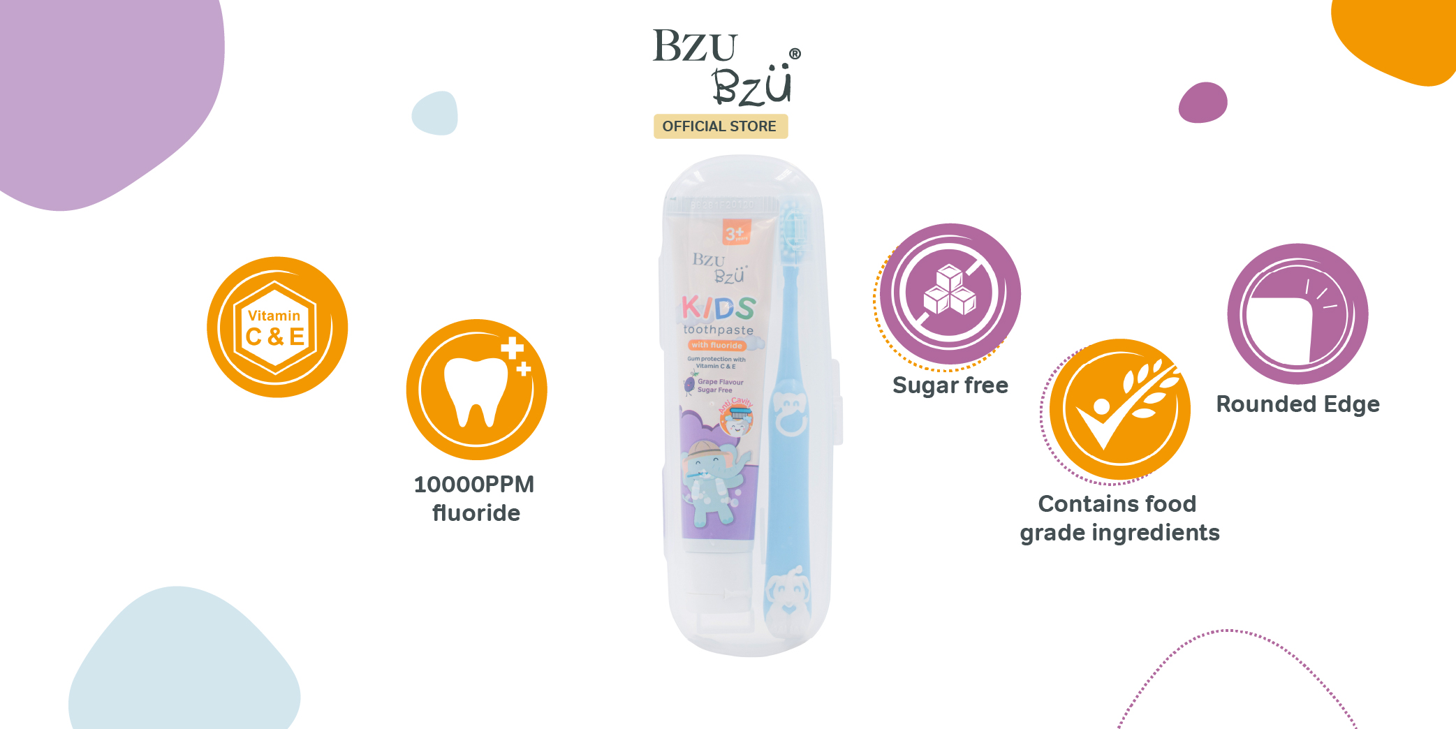 BZU BZU Oral Care Travel Kit - Blue Colour Toothbrush with a Travel ...