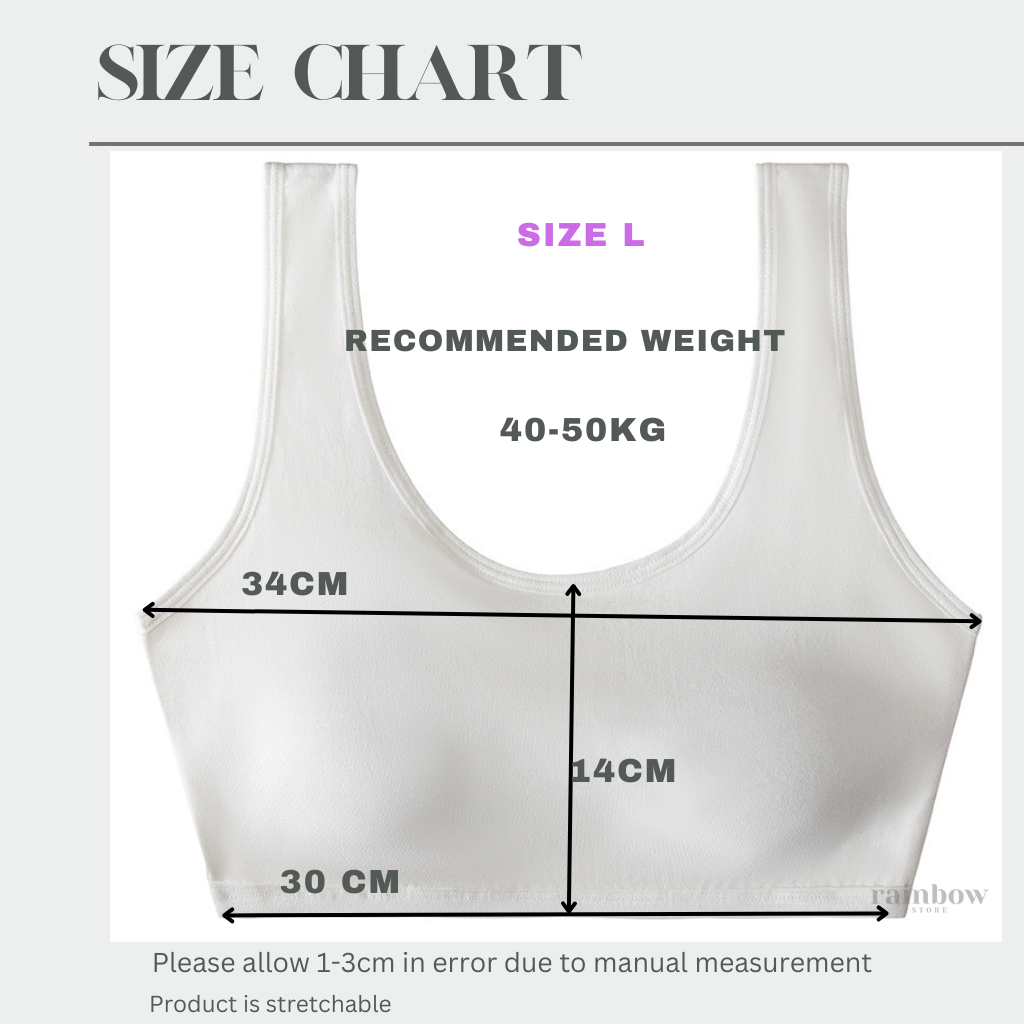 Teenage Girl Cotton Training Bra Student Bra Padded Bra 💗Ready Stock💗 ...