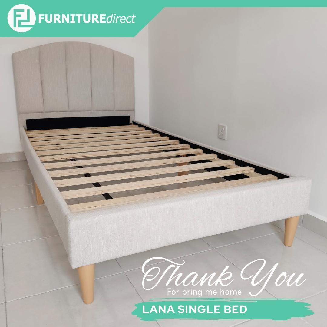 Furniture Direct LANA Single and Super Single Bed Frame-Grey | Shopee ...