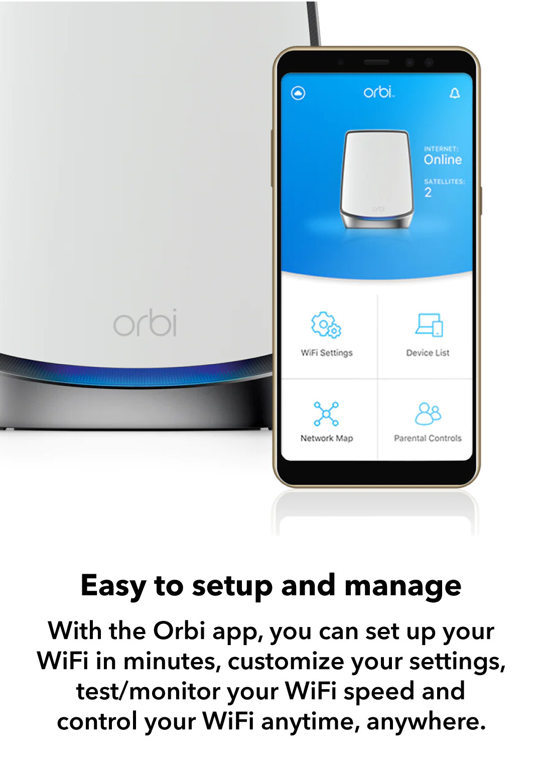 Netgear Orbi RBK853 / RBK852 / RBS850 Ultra-Performance Tri-band Mesh ...