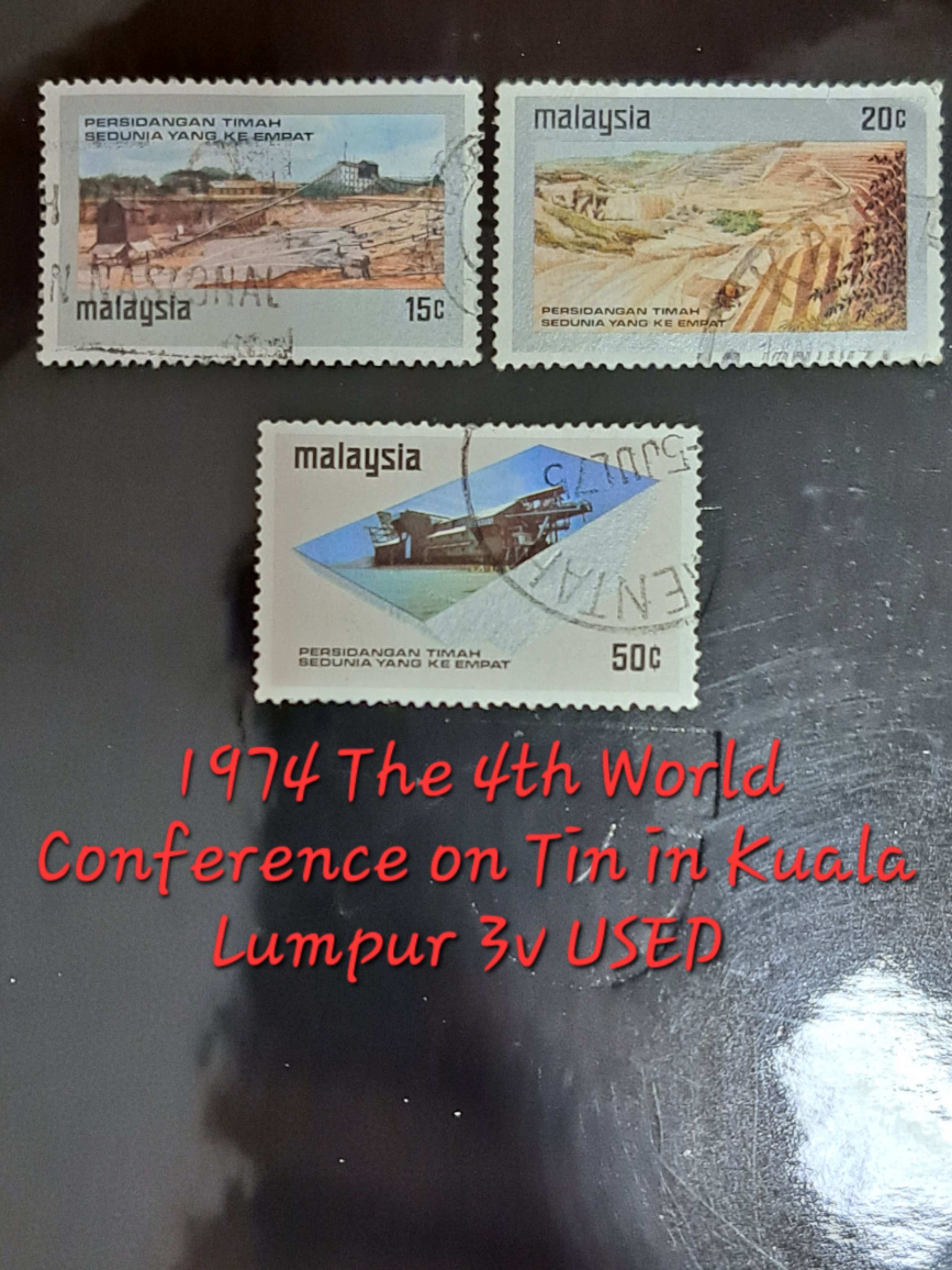 1974 Malaysia Setem Persidangan Timah Sedunia Yg Ke-4 Stamps The 4th World Conference on Tin in ...