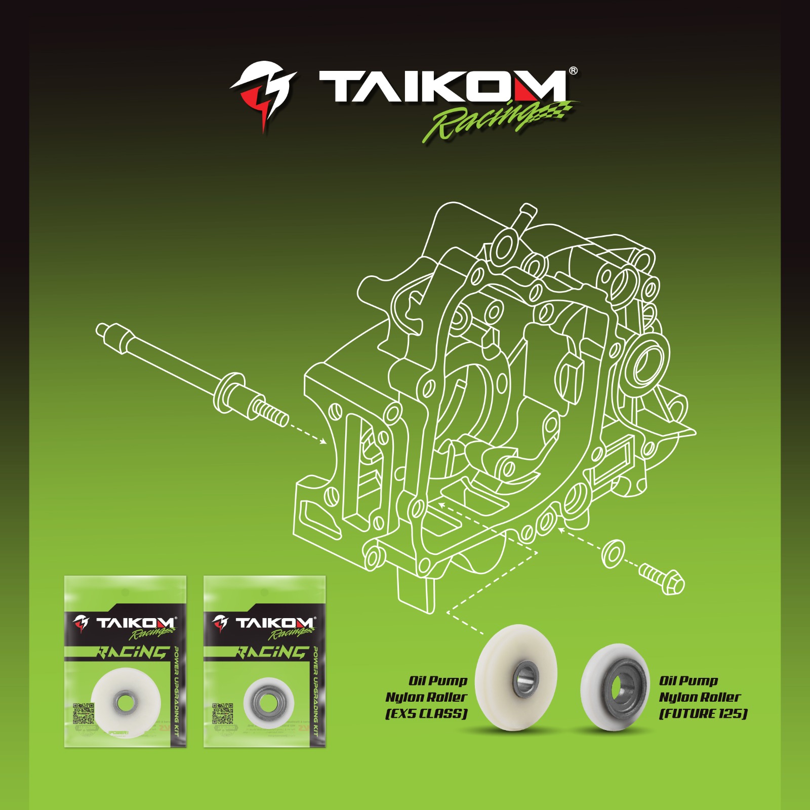 TAIKOM RACING Oil Pump Roller Motor Honda Future125 EX5 Class Future ...