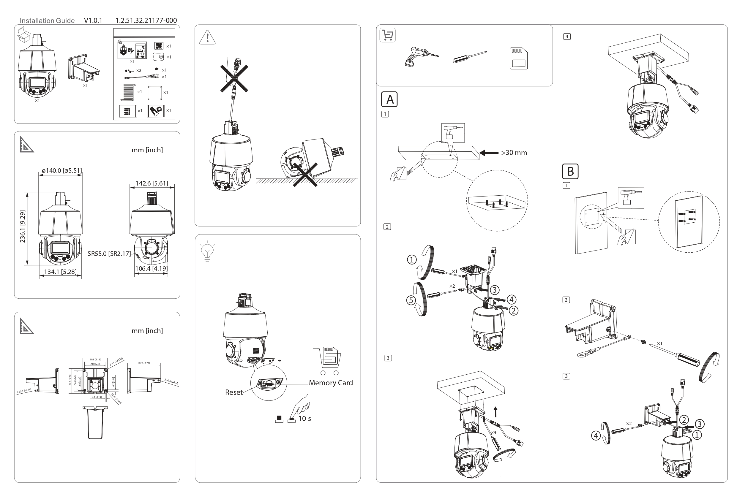Dahua 4MP 4 Megapixel 5X Tioc PTZ Outdoor IP Network PTZ CAMERA Mic 30m LED Poe SD3E405DB-GNY-A ...