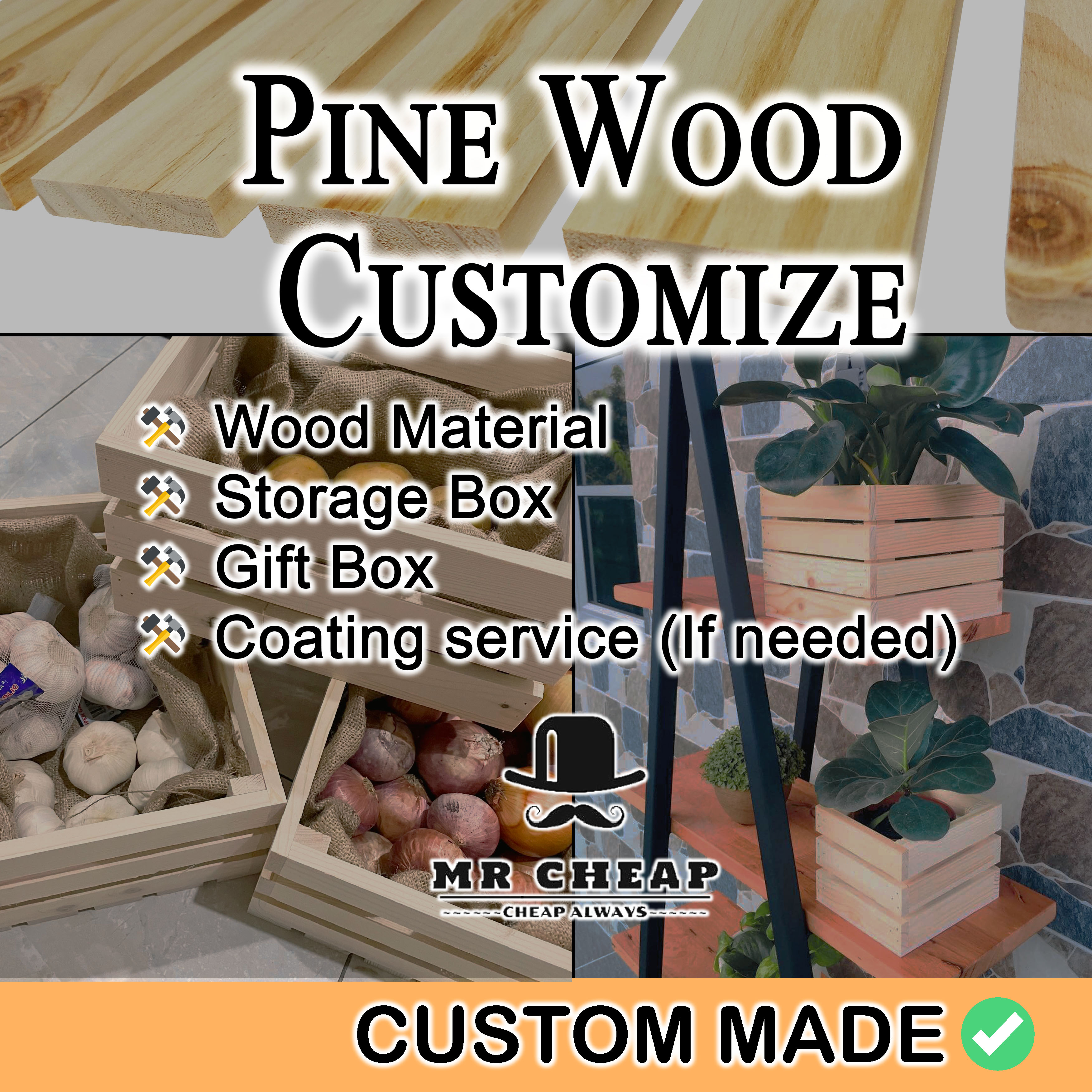 Pine Wood Stick/Decoration Wood/Kayu Pallet Murah siap Ketam siap Gosok ...