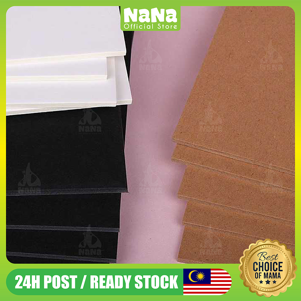 NANA A4 Color Paper Extra Thickness Milky White Black Kraft Brown ...