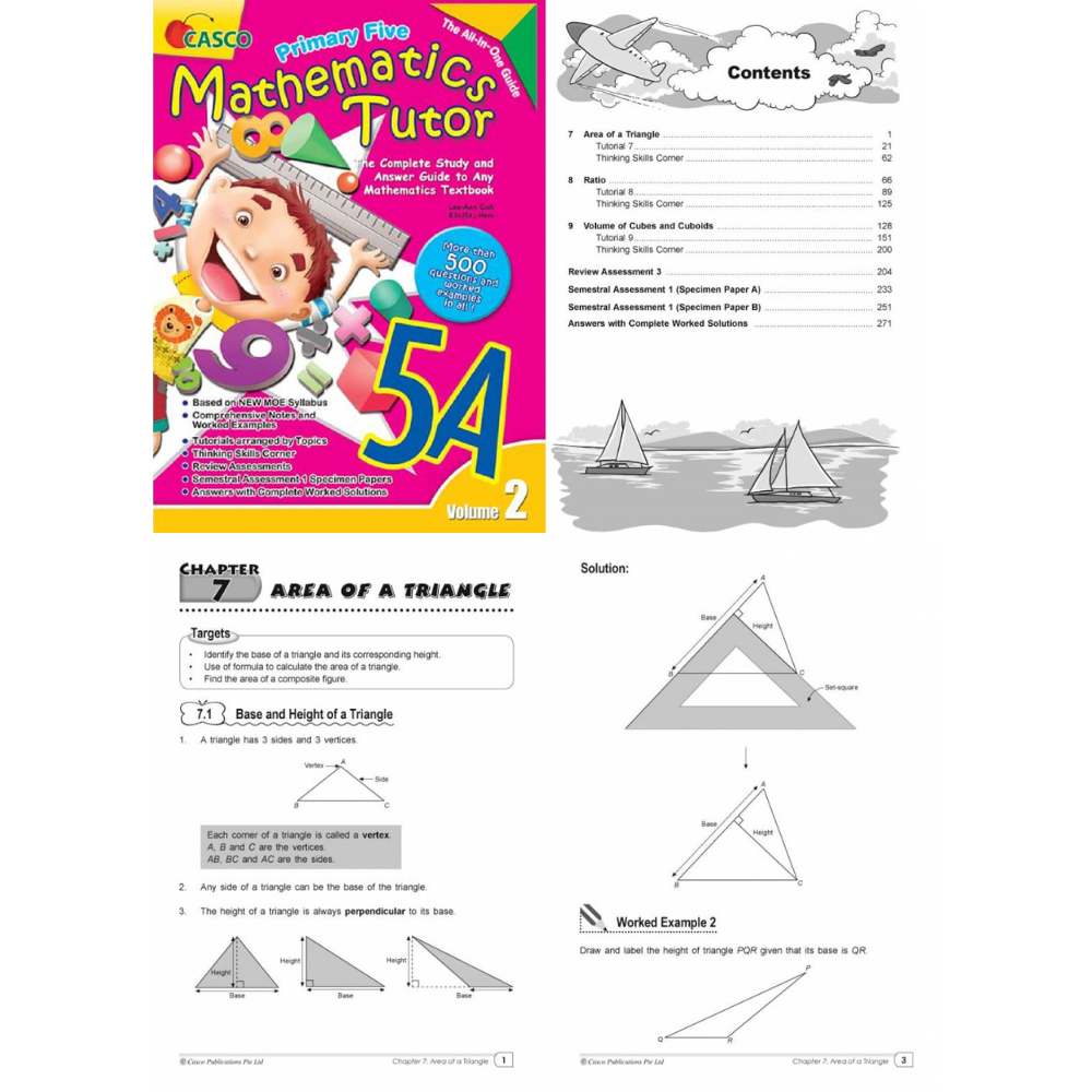 CASCO Primary Mathematics Tutor 5A Vol 1/ 5A Vol 2/ 5B | Shopee Malaysia