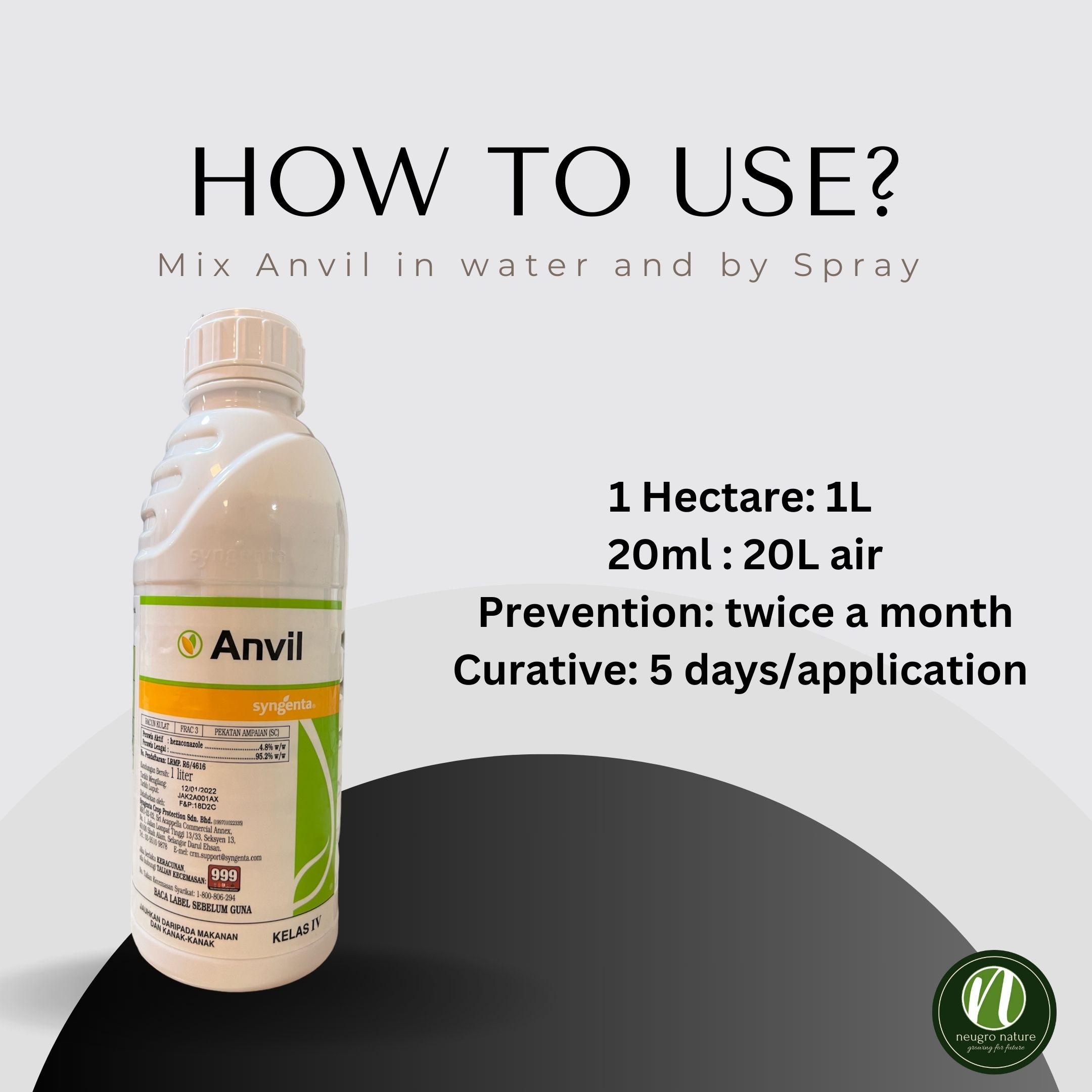 Syngenta ANVIL (1L) Hexaconazole 4.8% - Racun Kulat Hawar Daun/ Putih ...