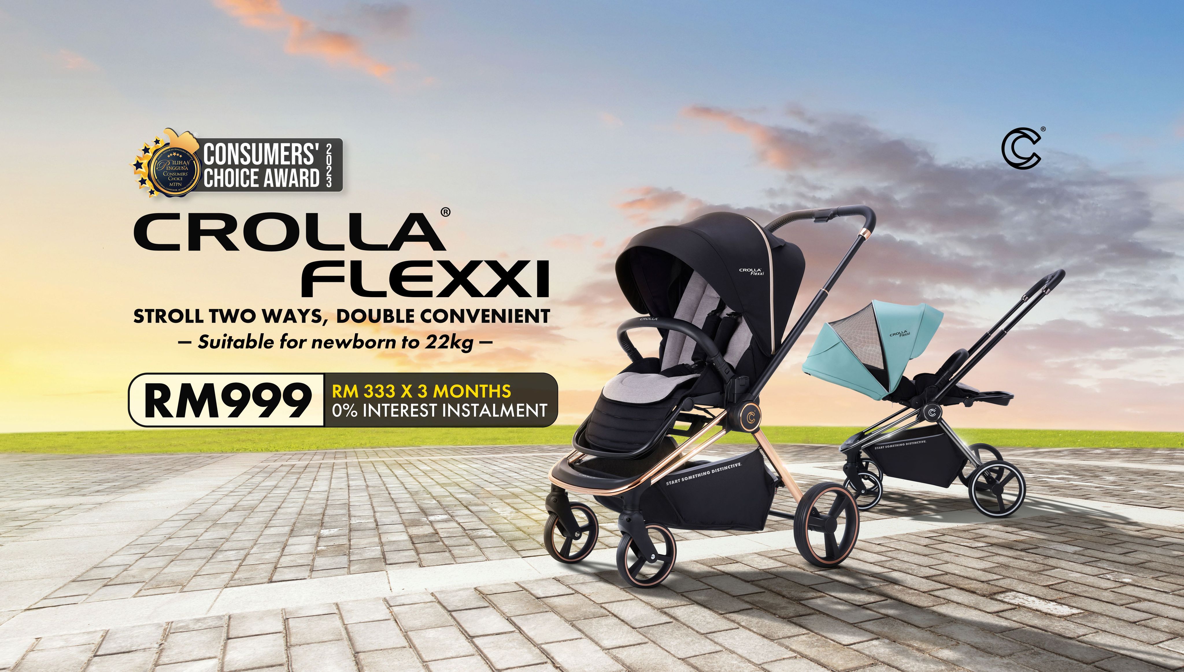 Crolla Flexxi 2Way Stroller (Up to 22kg) | Shopee Malaysia