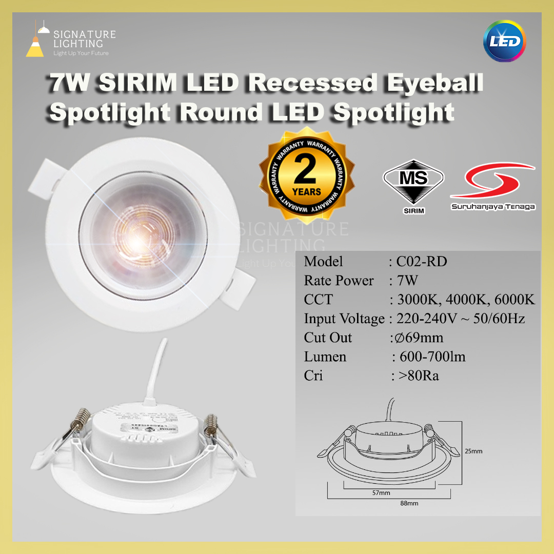 Led Eyeball 7w / Spot Light 7w ,600Lumen ,Build In Led Driver 3k Warm ...