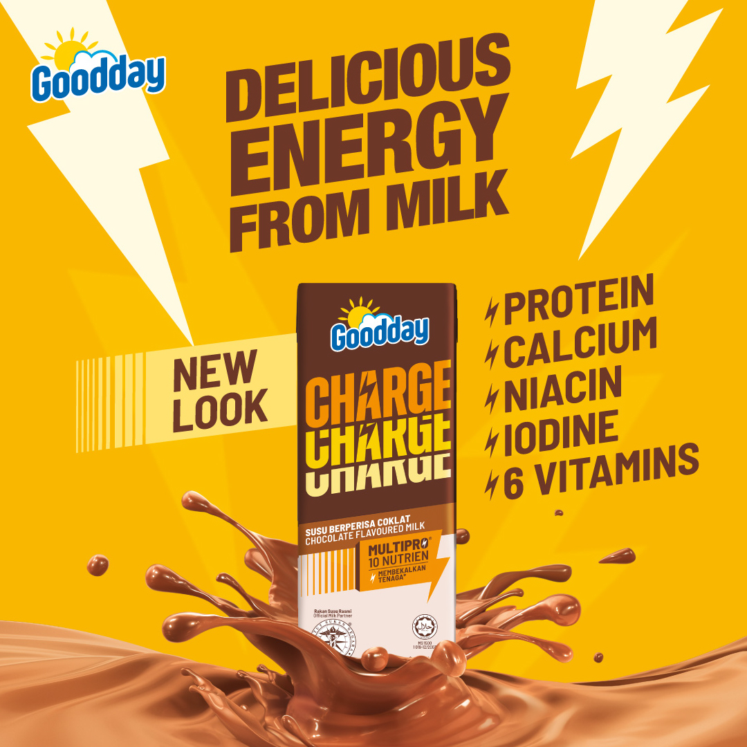 Goodday UHT Charge Chocolate Milk 6 packs/5+1 packs cluster x 200ml ...