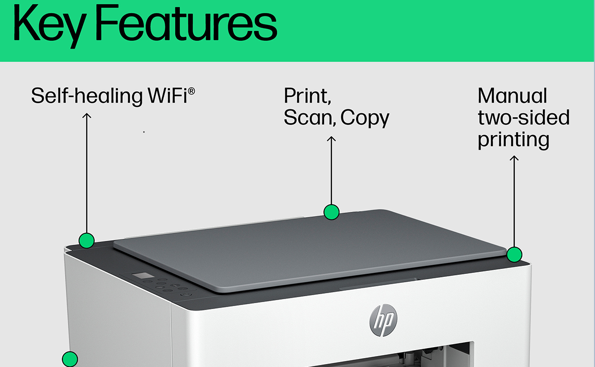 HP Smart Tank 580 All-in-One Color Ink Tank Printer, Wireless Printer ...