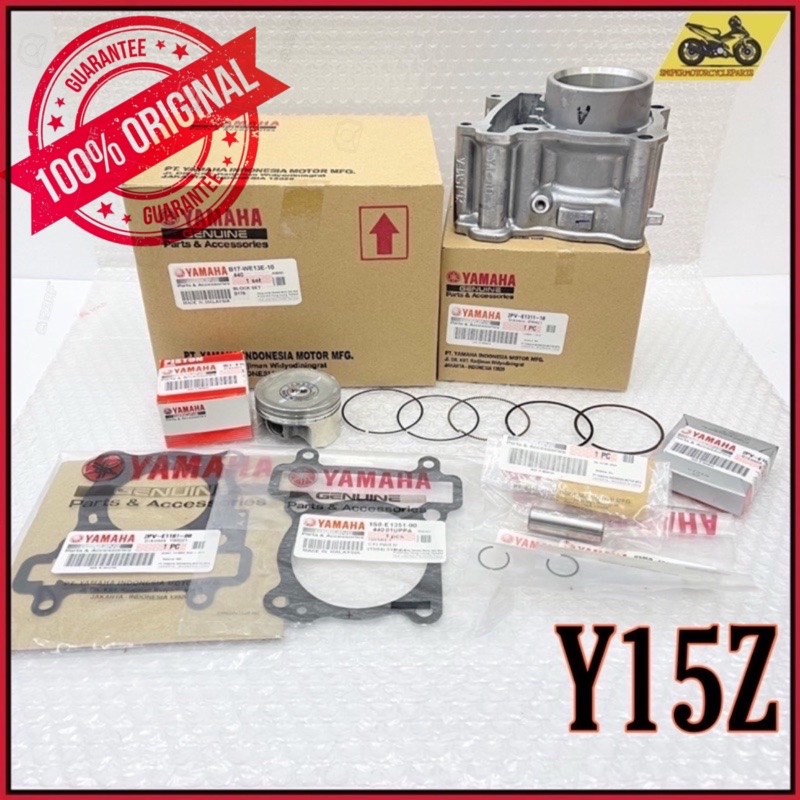 [JAMIN ORIGINAL] Y15Z 57mm Y15ZR V1 V2 Y15 YSUKU CERAMIC BLOCK SET ORIGINAL YAMAHA CYLINDER ...