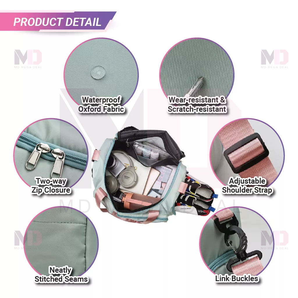 《Mega Deal》Korean Style Women Travel Bag Multi Compartment Beg Balik ...