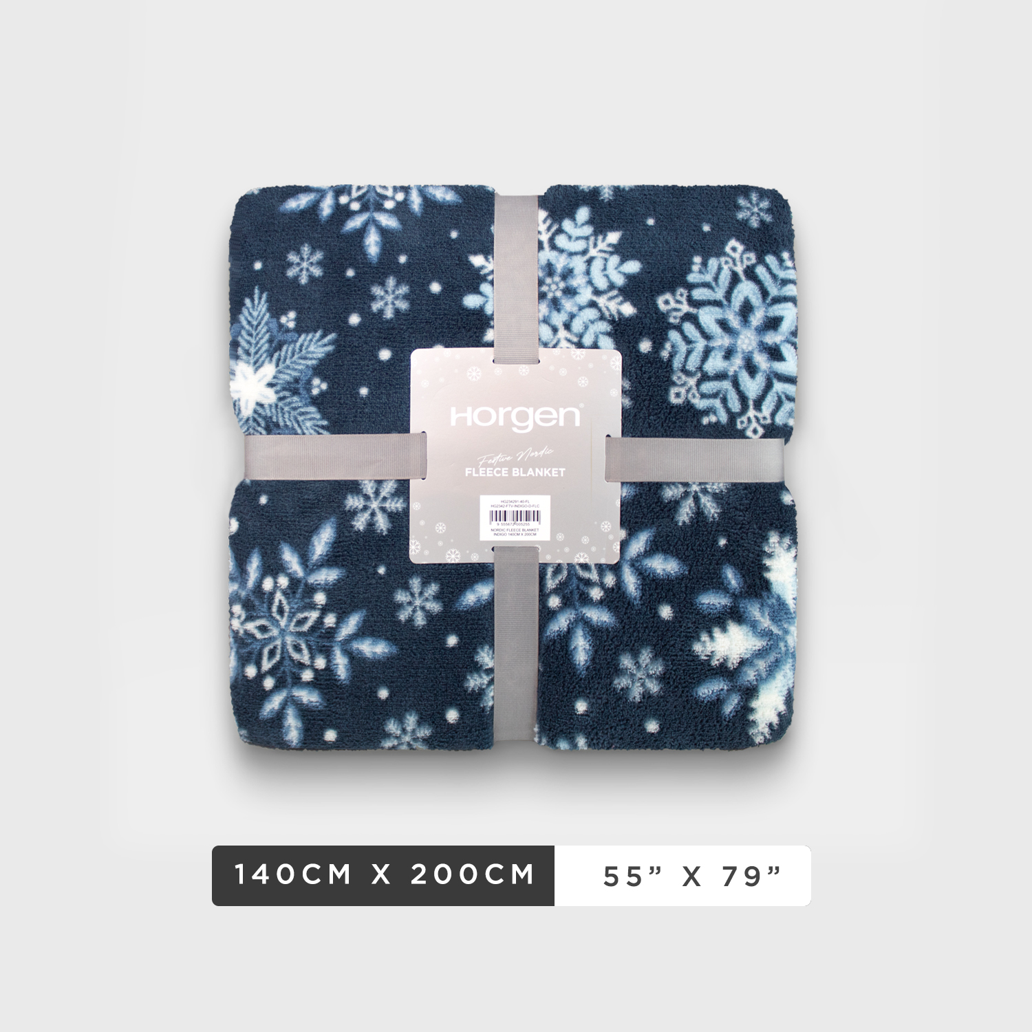 (1pc Blanket) 100% Microfine Festive Nordic Fleece Blanket Horgen Xmas ...