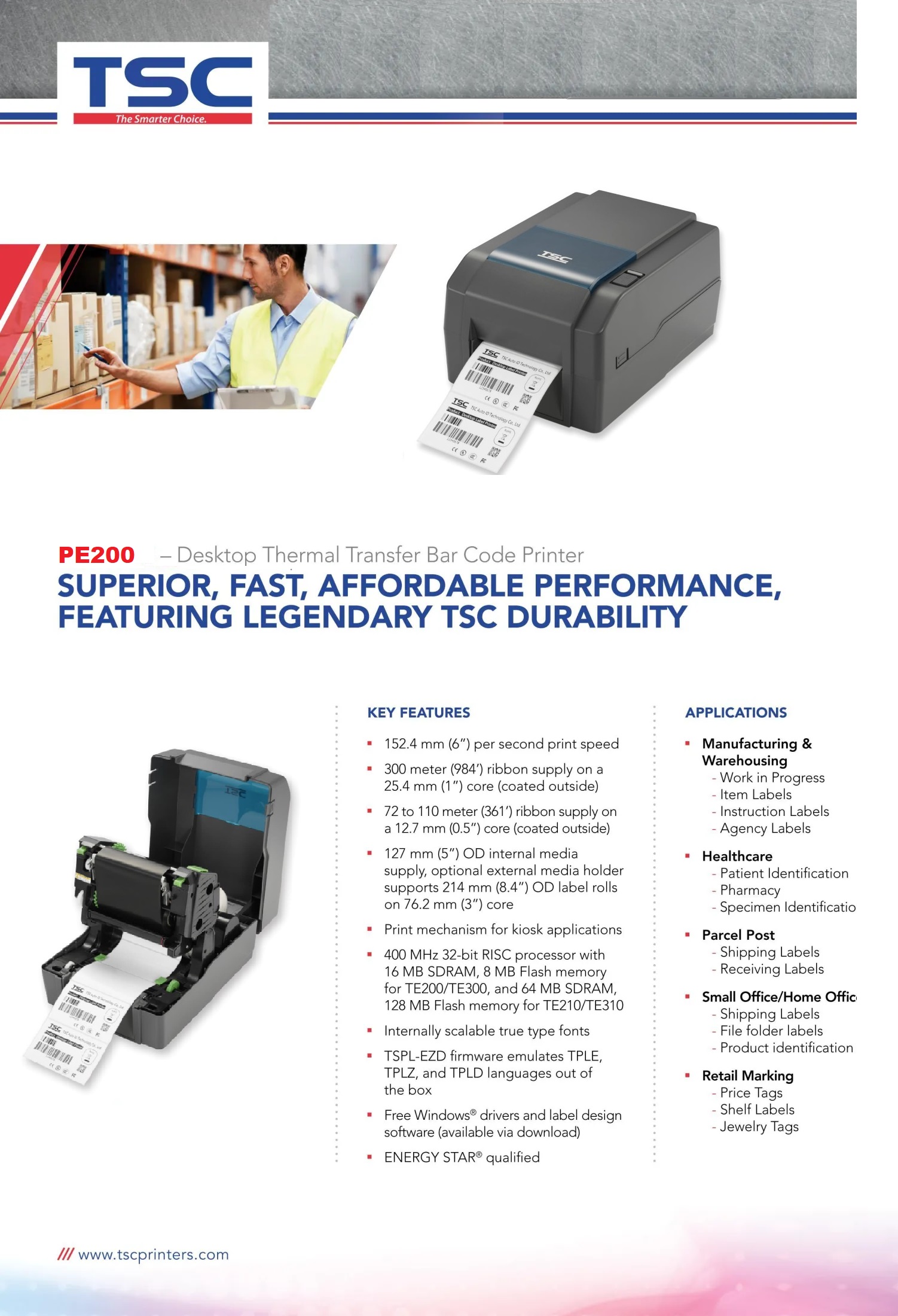 TSC PE200 Barcode Label Printer (NEW MODEL) | Shopee Malaysia