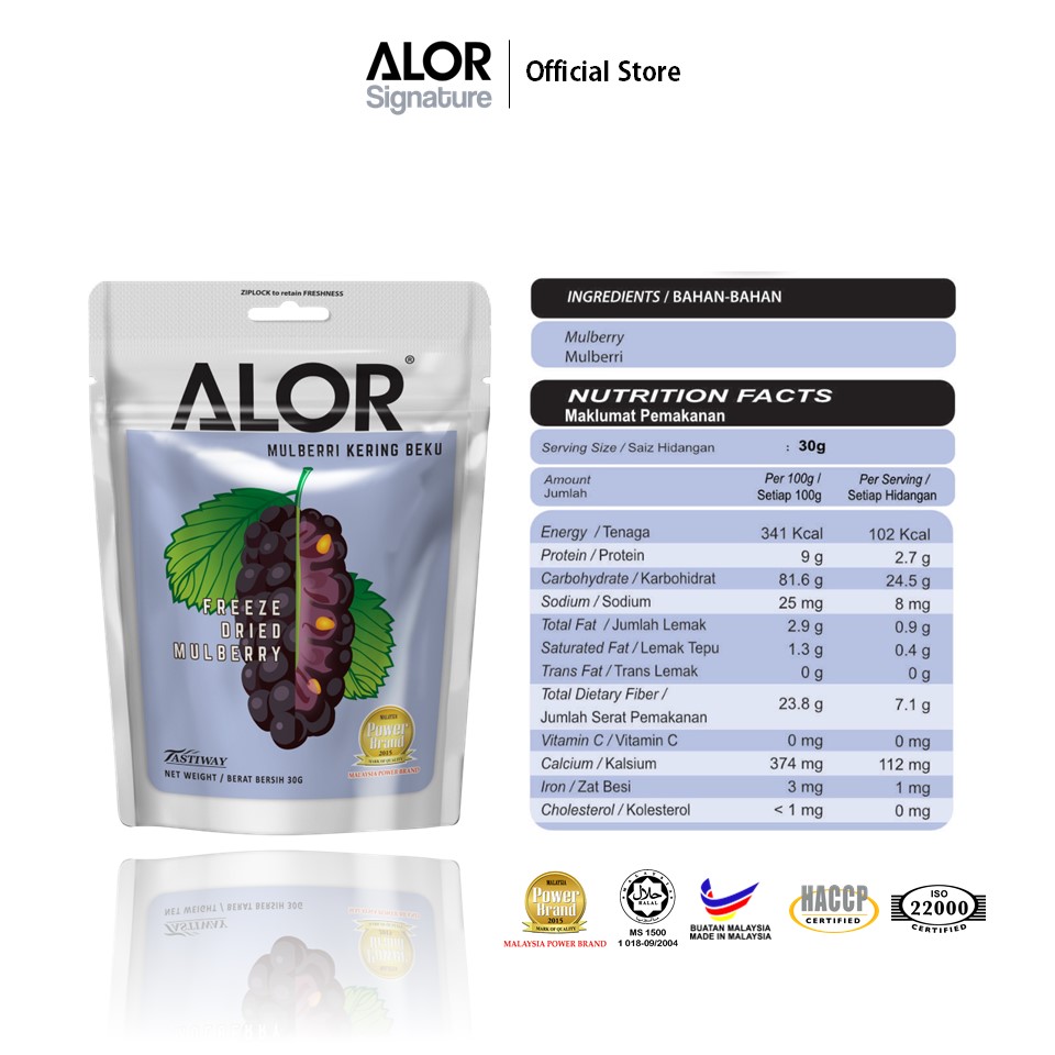 ALOR Snek Buah-Buahan Kering Beku pek besar/Freeze Dried Fruits [Durian ...