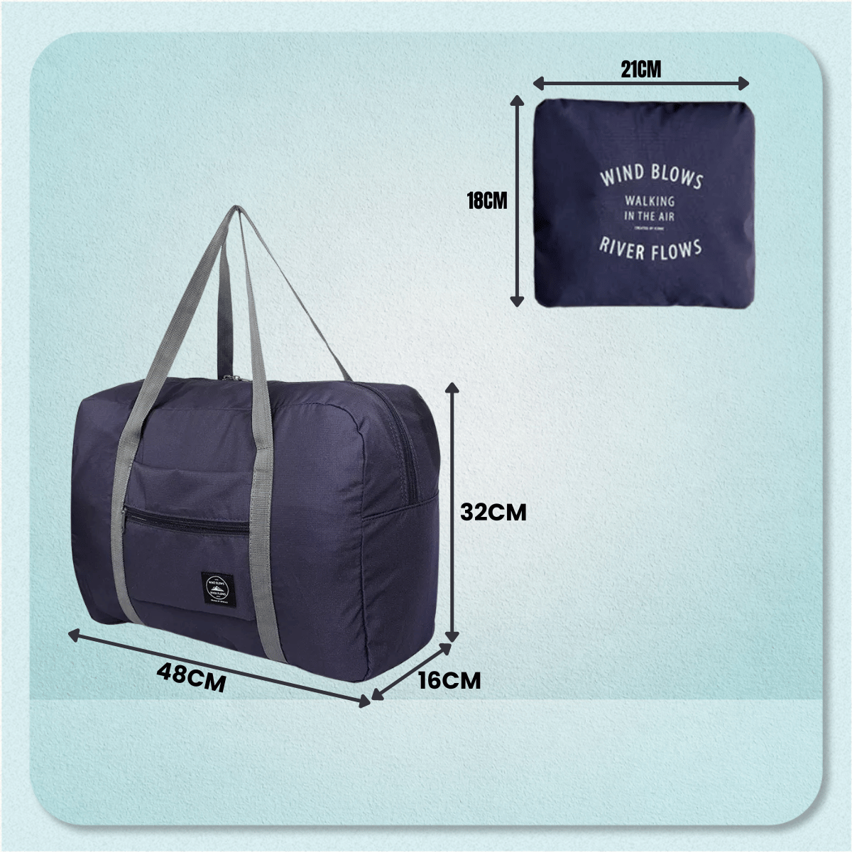 HH Bag Beg Nylon Foldable Water Proof Travel Tote Large Capacity Duffel ...