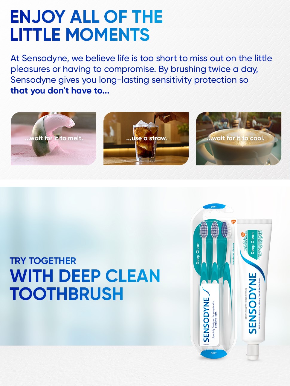 Sensodyne Deep Clean Soft Toothbrush, Gently Removes Plaque for ...