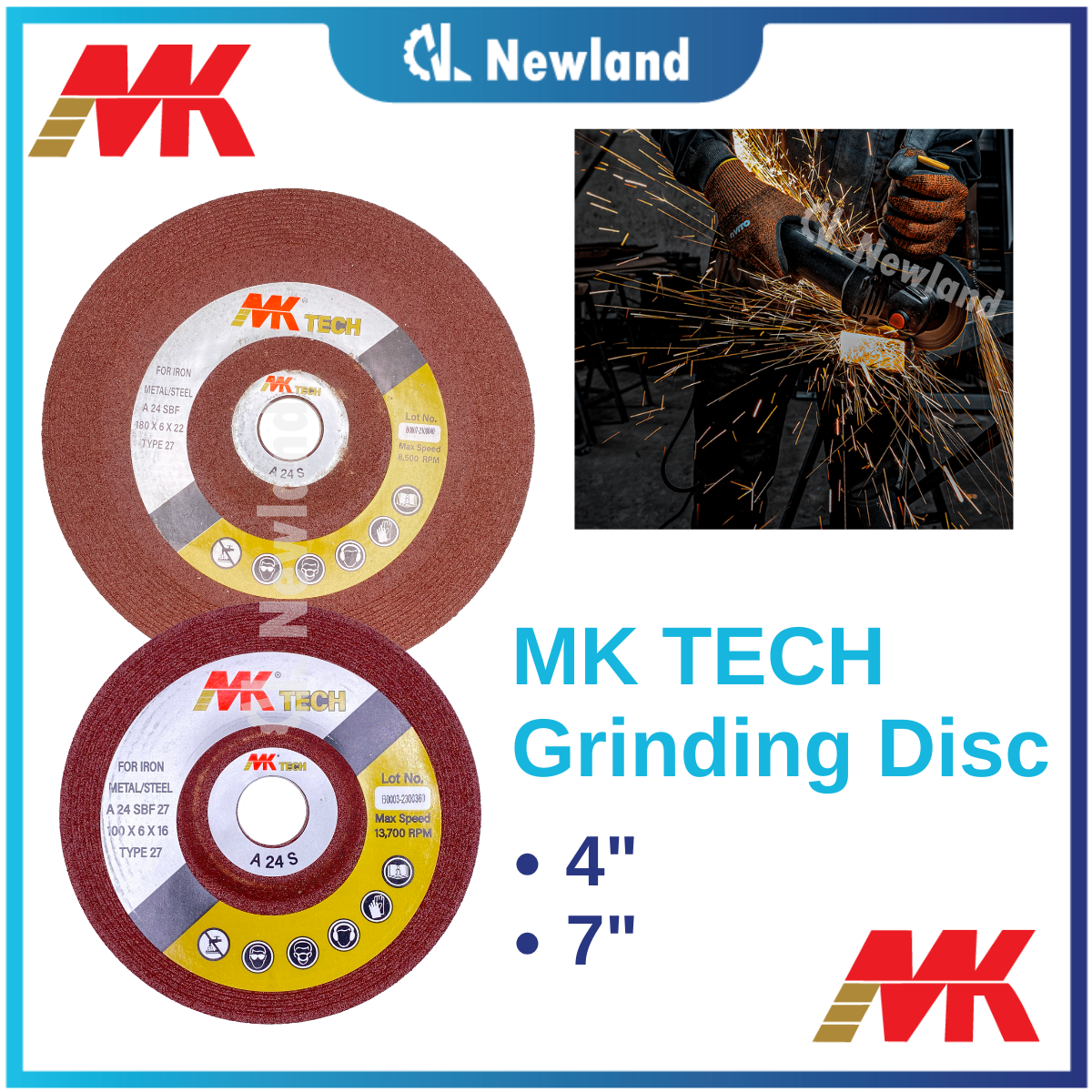 MK Tech Mata Grinder / Grinder Disc / Grinding Disc / Mata Canai (4", 7") | Shopee Malaysia