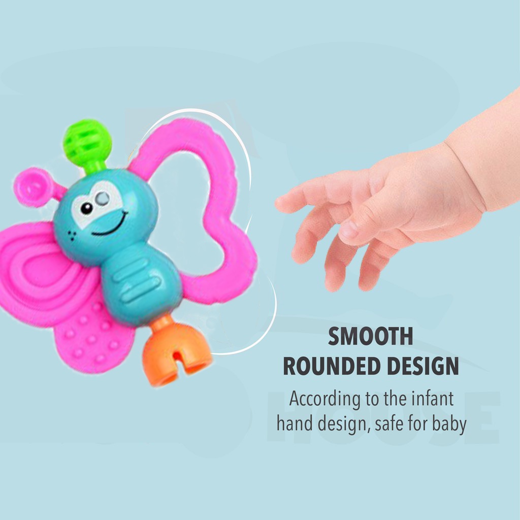 【Ready Stock】7Pcs Set Newborn Toddler Soft Silicone Rattles Teether ...