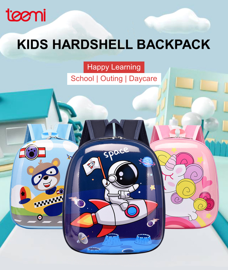 TEEMI 29cm Beg Sekolah Tadika Kids Hardcase Egg Shell School Bag ...