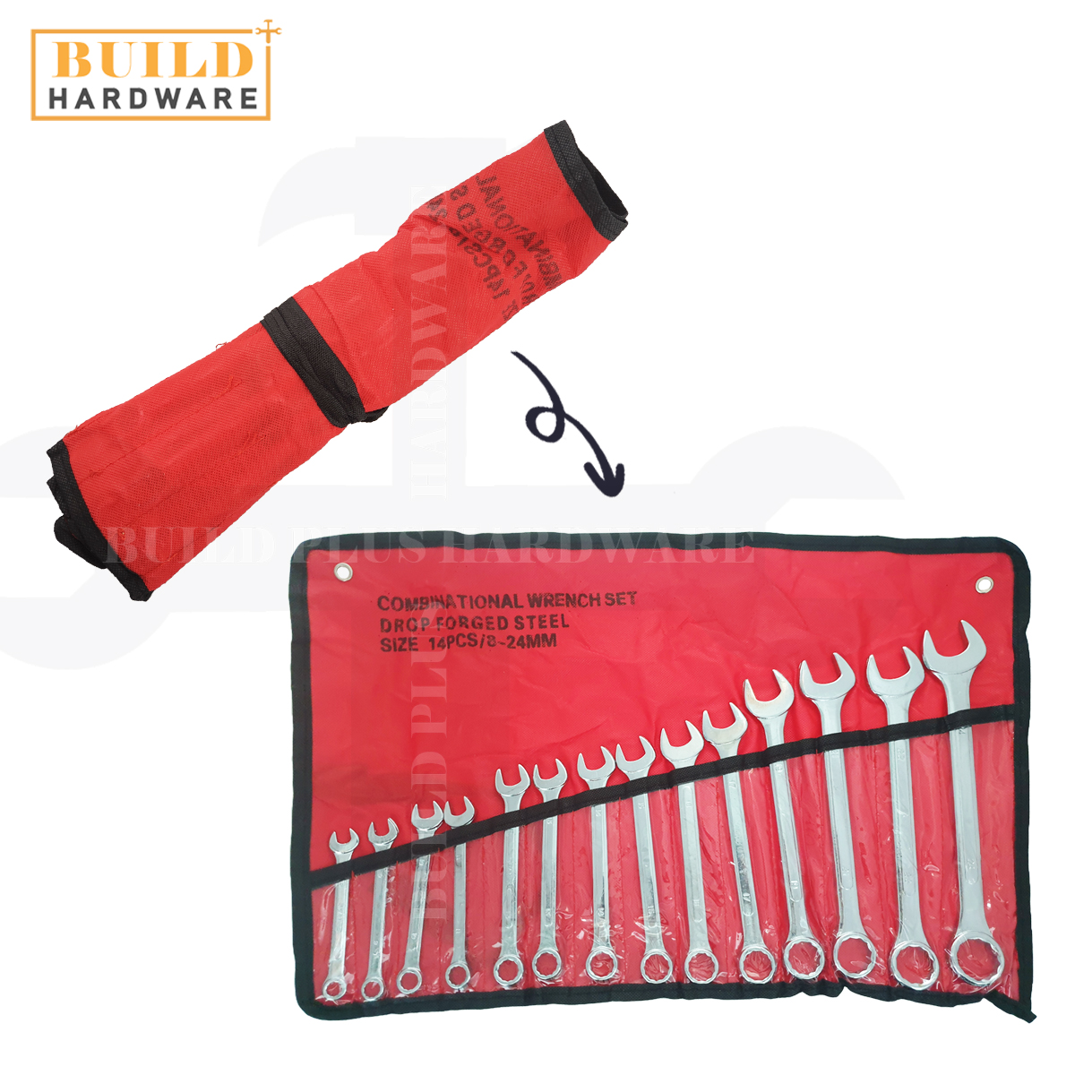 𝟏𝟒 𝐏𝐜𝐬 𝐂𝐨𝐦𝐛𝐢𝐧𝐚𝐭𝐢𝐨𝐧 𝐒𝐩𝐚𝐧𝐧𝐞𝐫 𝐒𝐞𝐭 8-24mm Set Spanar 两用套装板手 (冷叉) Wrenches ...