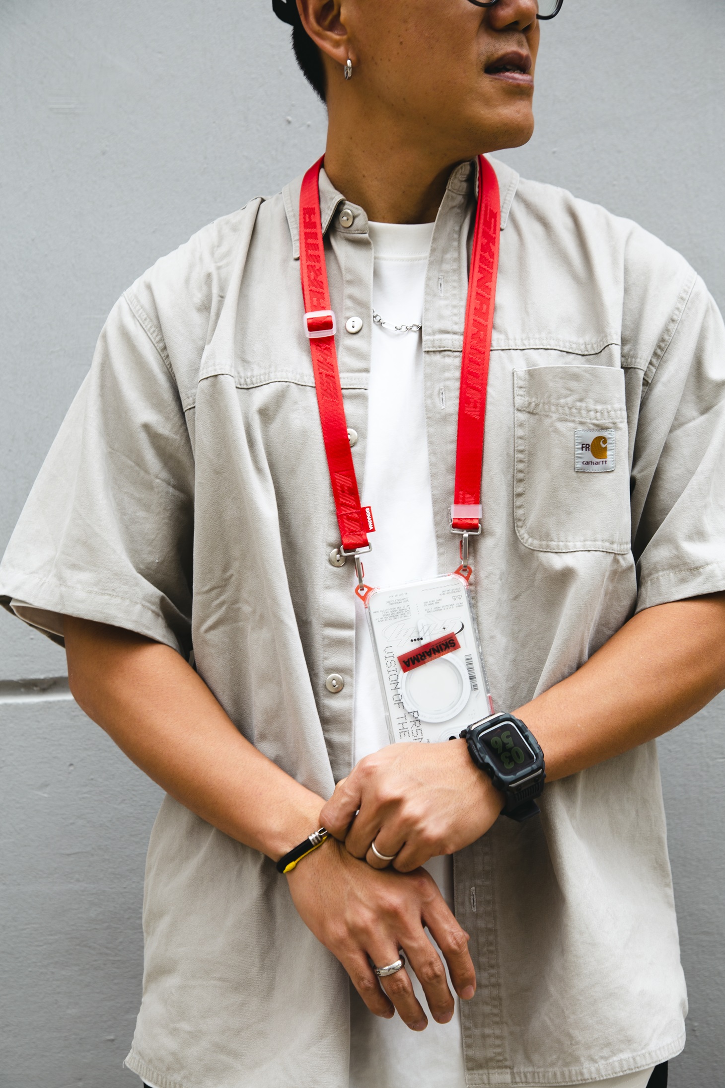 SKINARMA Scout Lanyard / Handstrap - Grey/ Red/ Yellow | Shopee Malaysia