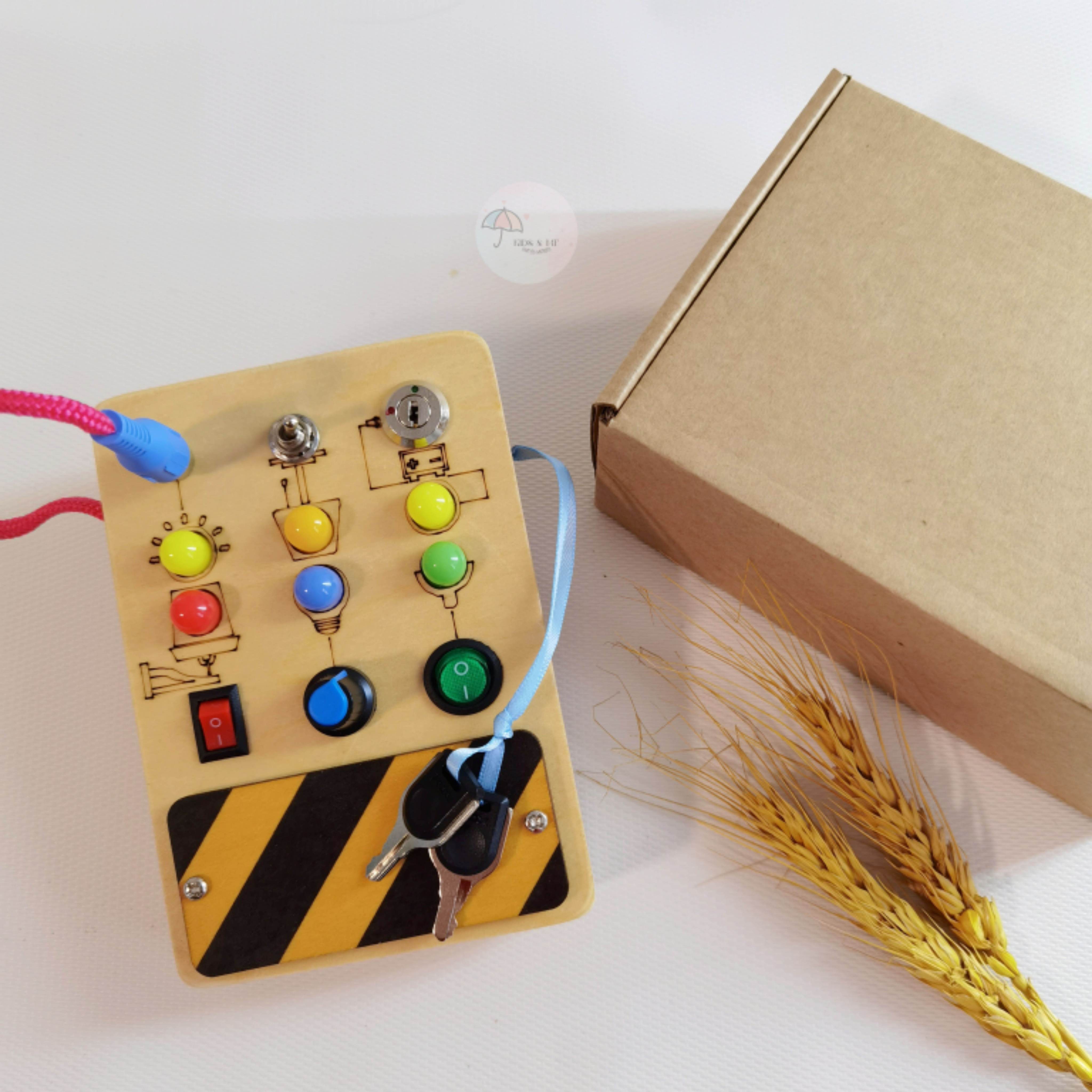 Lights switches key toy box for children montessori playing toys ...