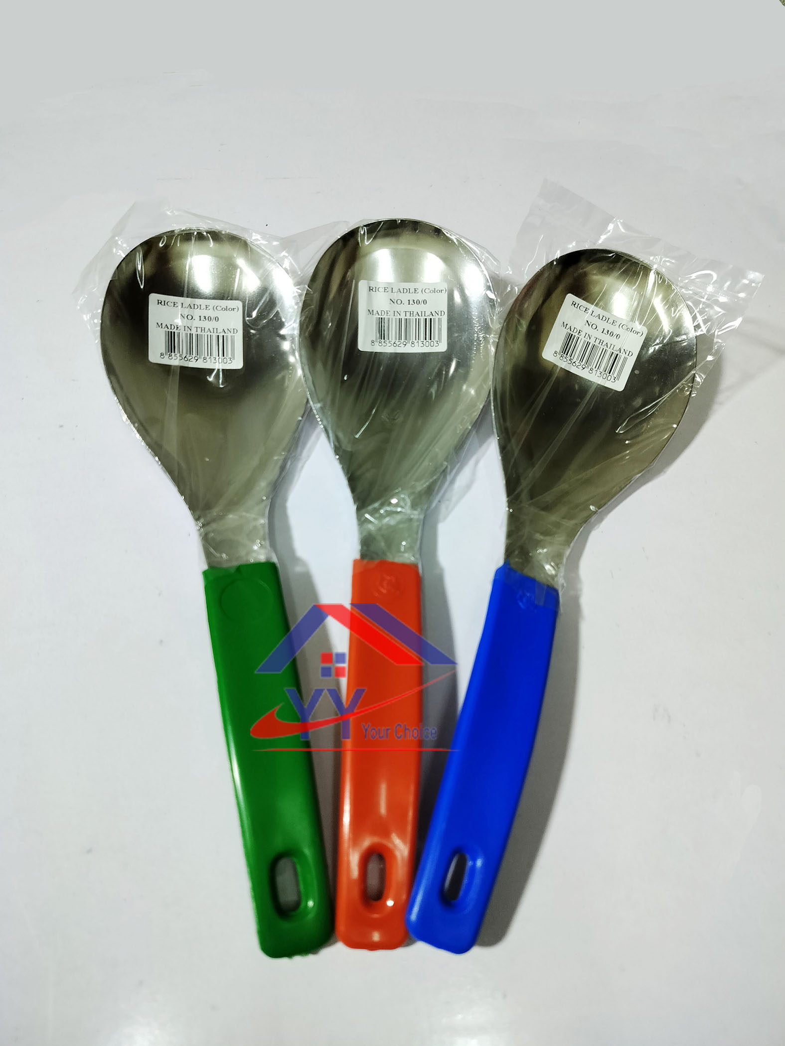 THAILAND Colour Handle Stainless Steel Rice Ladle Scoop/Rice Spoon ...