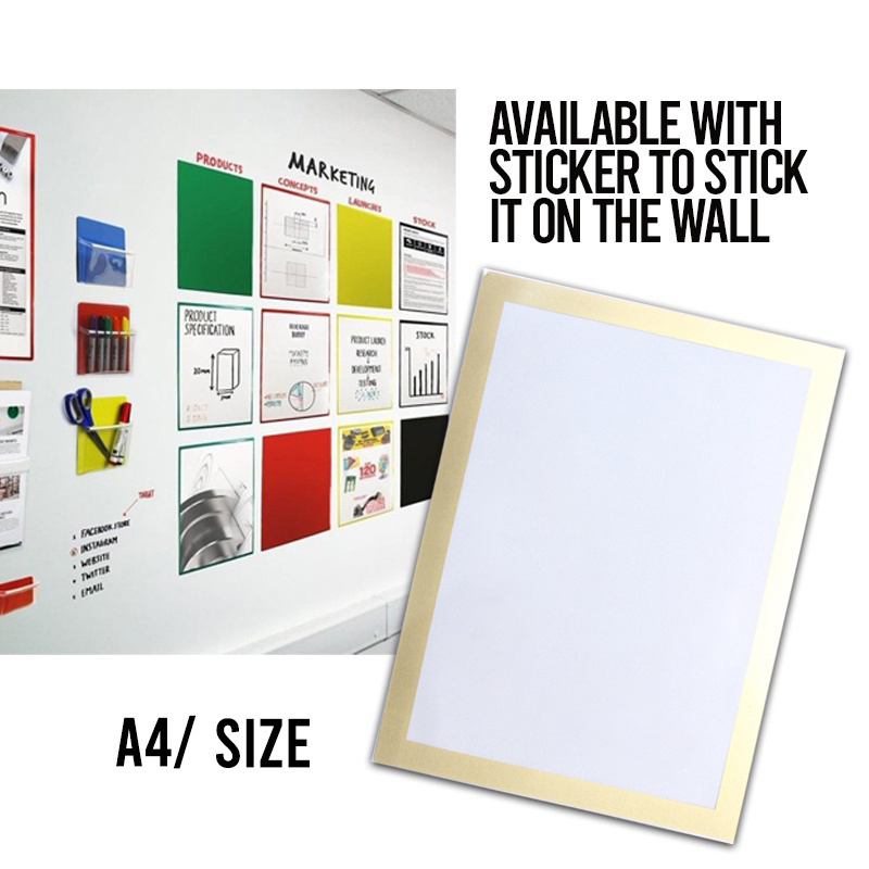 A4 Magnetic Display Board magnetic frame Wall Stick Frame document ...