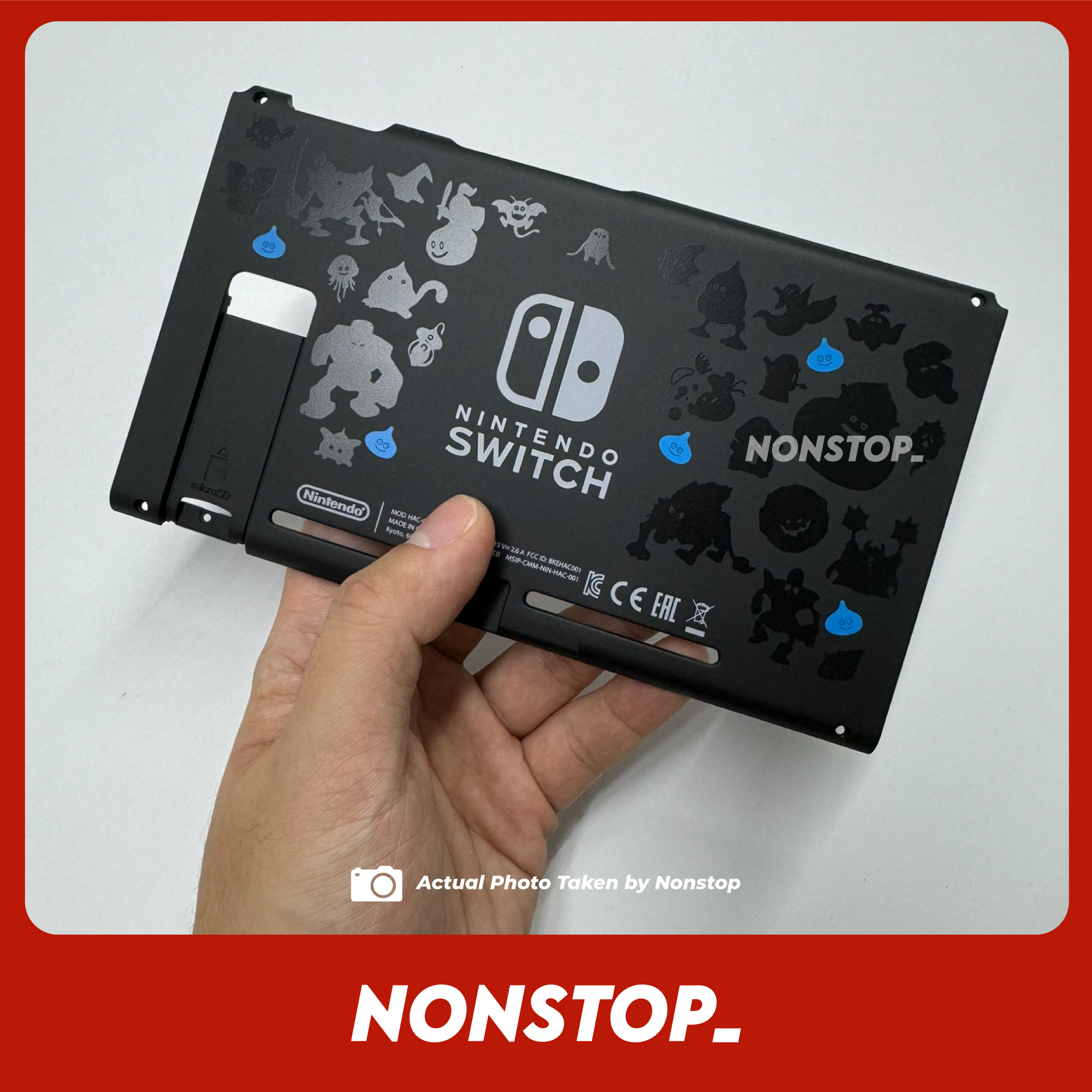 Nintendo Switch v1/v2 Back Cover Replacement Rear Panel Housing Shell ...
