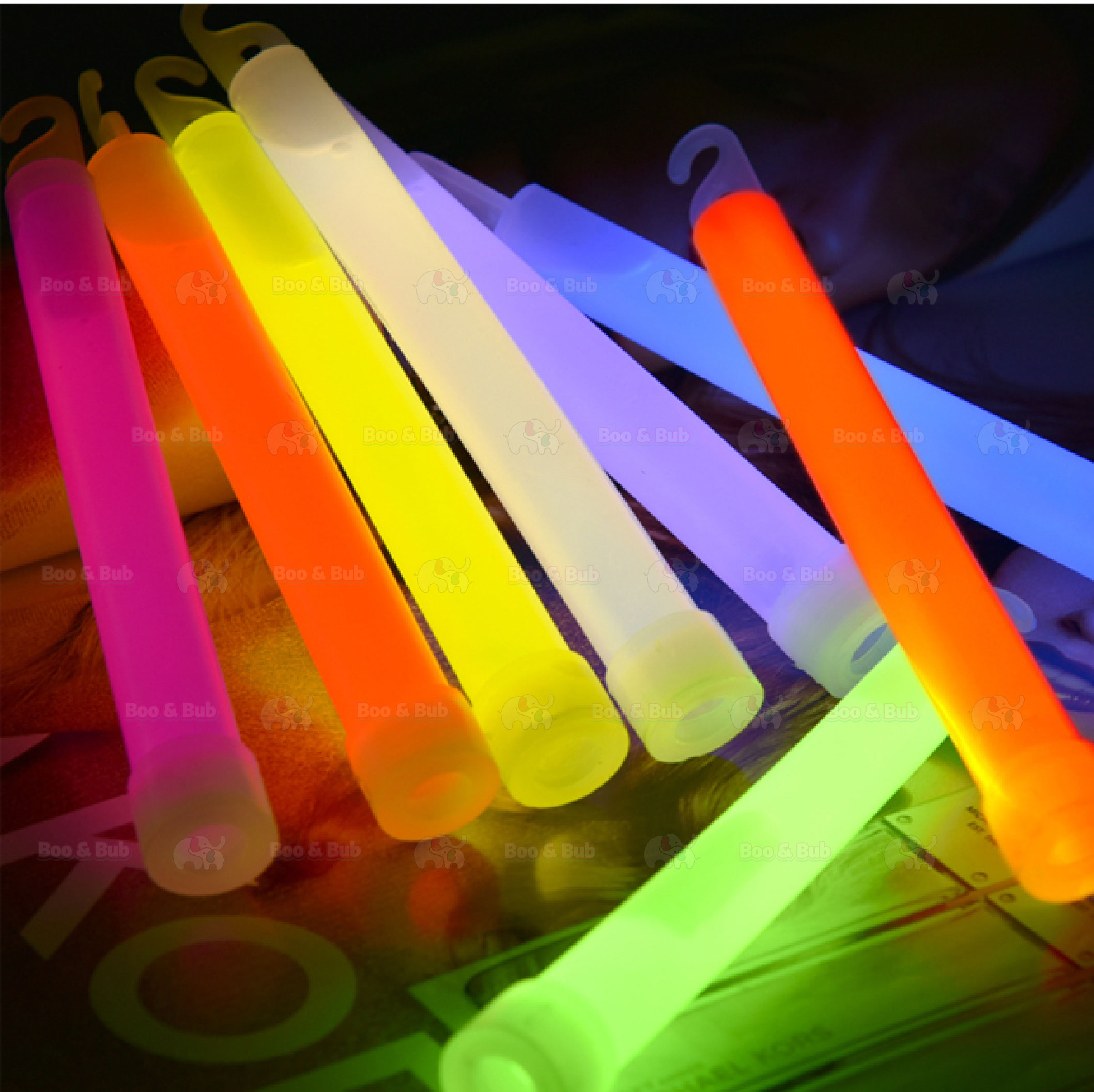 Boo&Bub Glowing Sticks Light Up Wands Supplies For Kids Children Adults ...