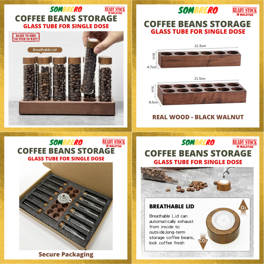 Coffee Beans Test Tube Coffee Glass Tube Single Dose Coffee Dosing ...