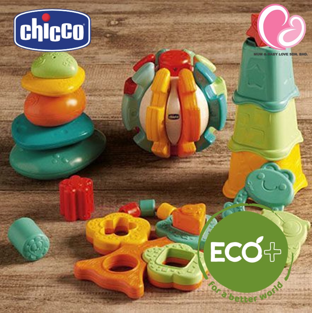 Chicco Eco+ 2 in 1 Stacking Cups / Baobab Shape Sorter (6-36 months ...