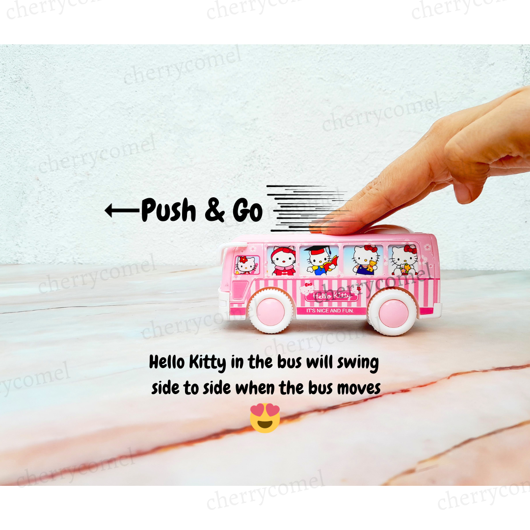 Hello Kitty Bus Toy Cute Bas Vehicle Toys Girls Toys Pink | Shopee Malaysia