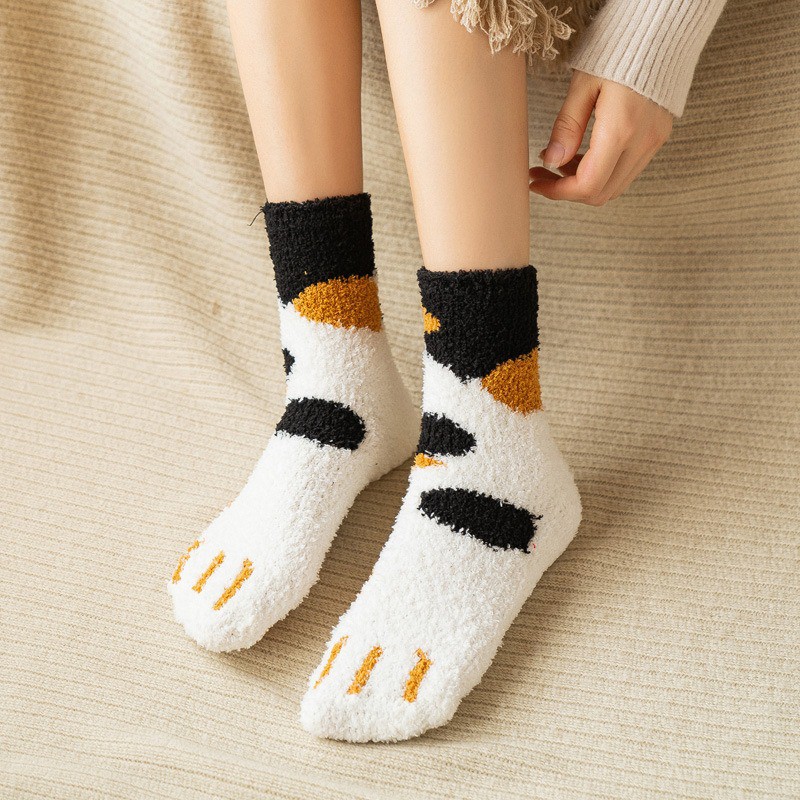 LOVESTORY Cute Cat Warm Sleeping Sock Woman Stokin Pantang Maternity ...