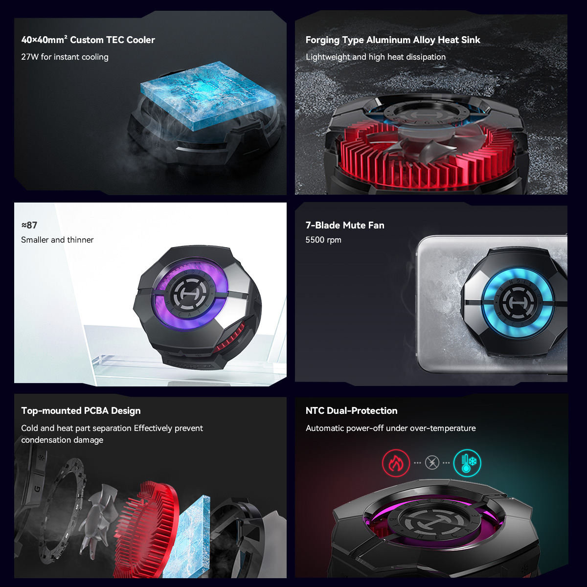 Edifier Hecate C4 Phone Cooler - 7 Blade Mute Fan Design | Custom TEC ...
