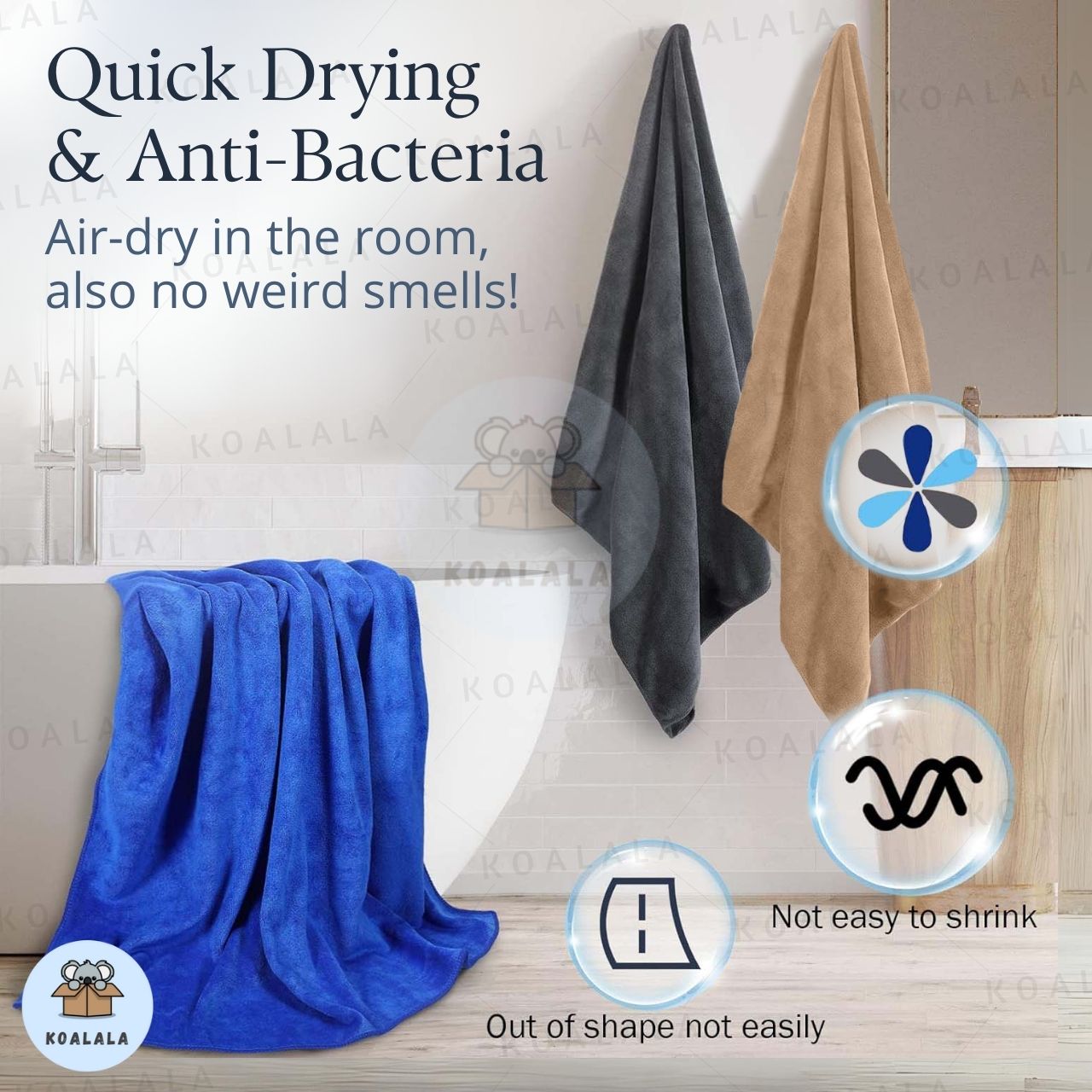 Bath Towel Tuala Mandi Dewasa Serap Air Microfiber Tuala Mandi Baby ...