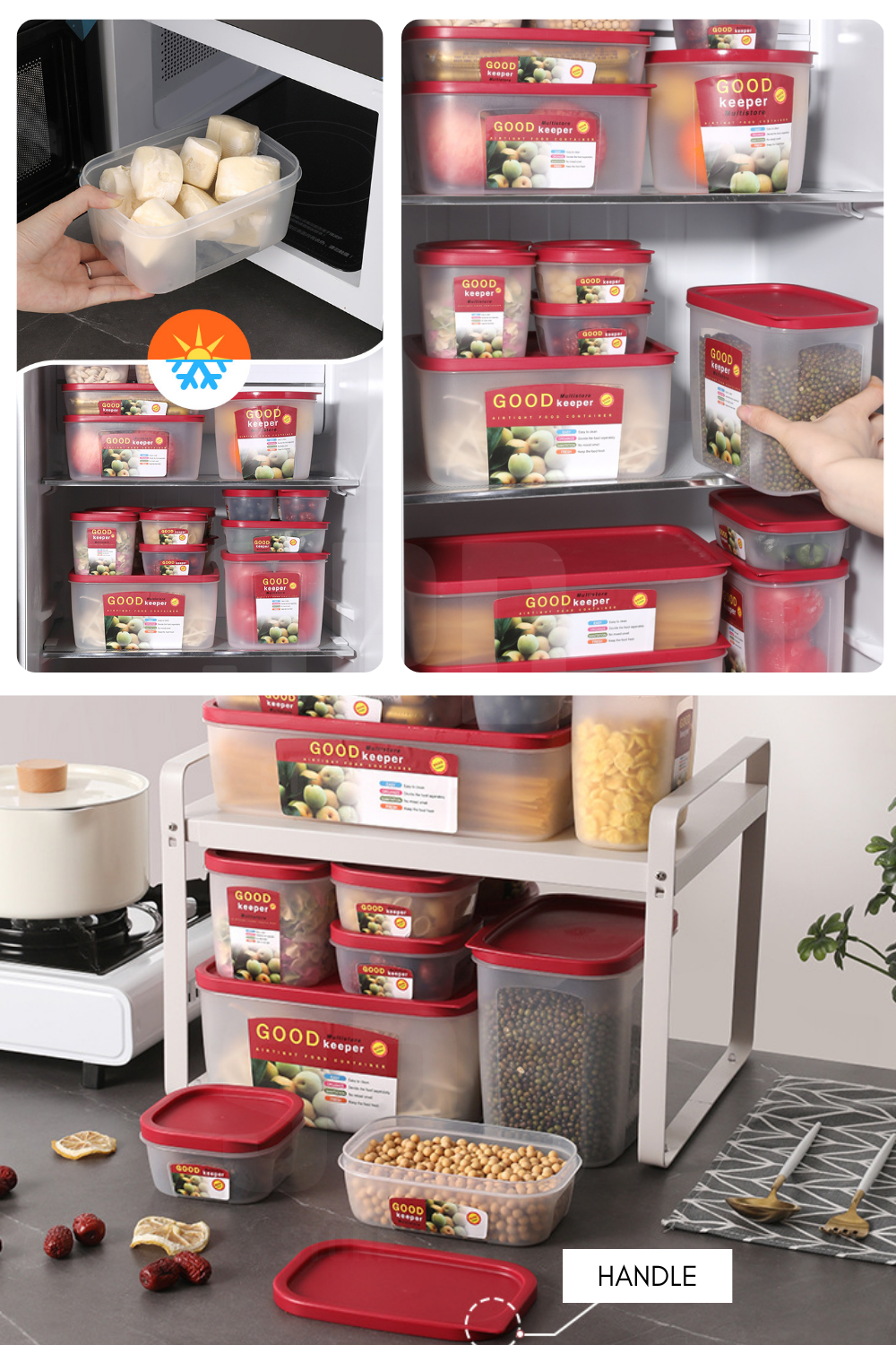 Airtight Stackable Tupperware Food Storage Container With Lid Microwave ...