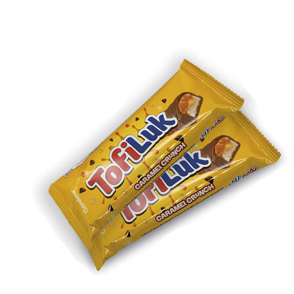 Tofiluk Chocolate Carmel Crunch (TWO FINGERS) Arab Coklat Saudi 33g X12 ...