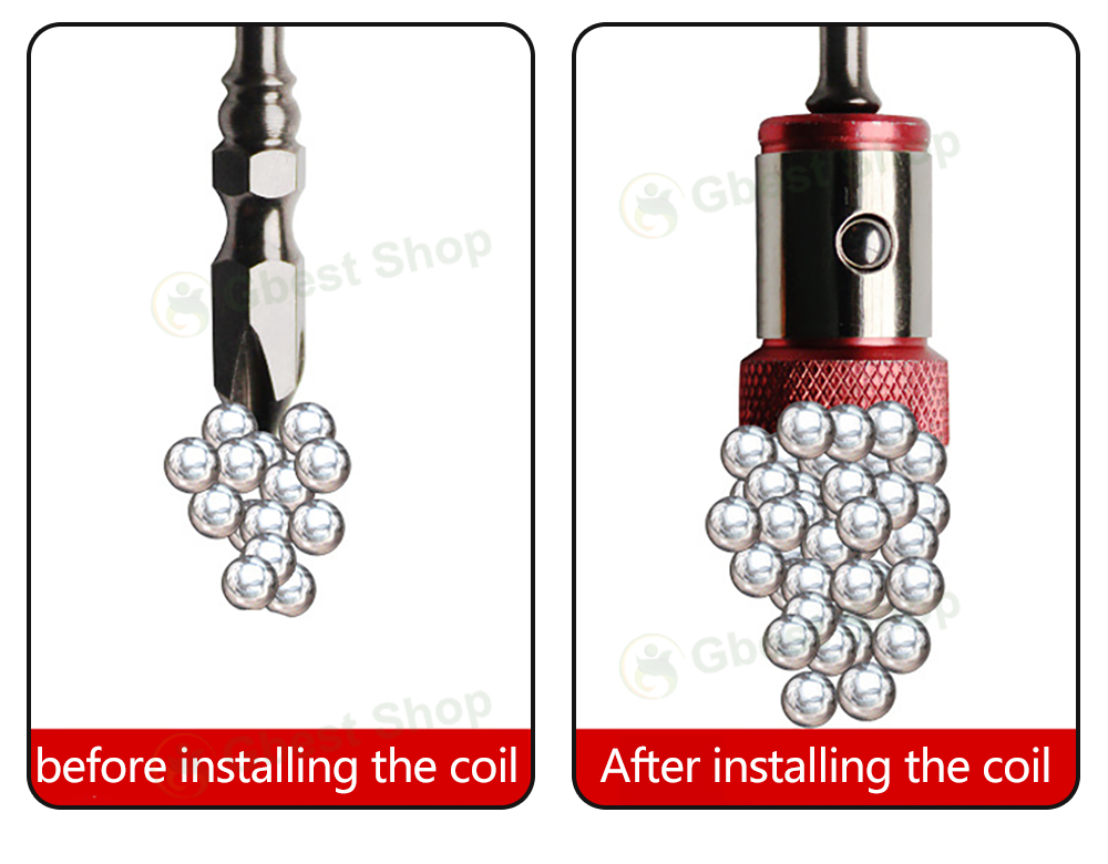 Screwdriver Magnetic Bit Holder Alloy Electric Magnetic Ring Universal ...