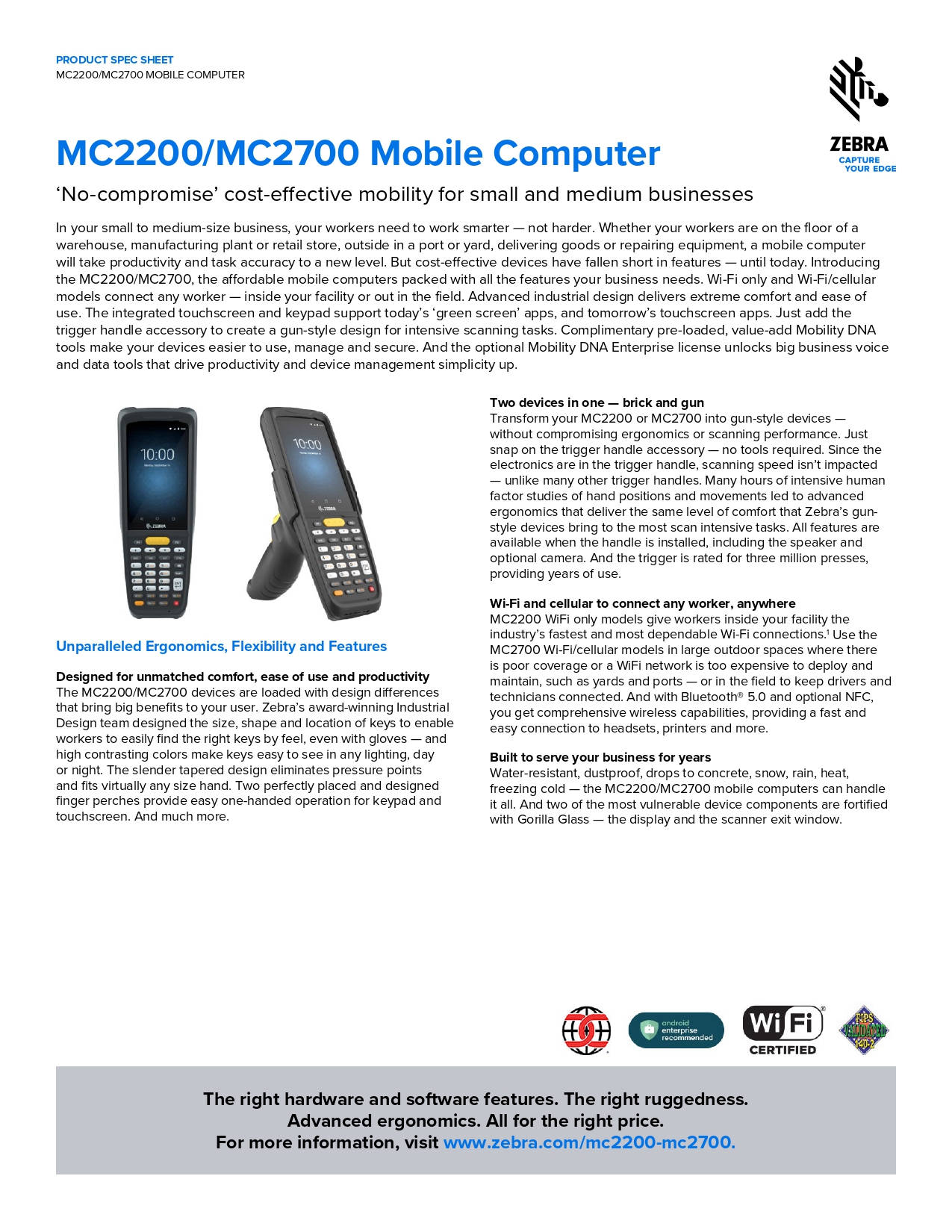 Zebra MC2200 Mobile Computer Wi-Fi (MC220J-2A3S2RW) | Shopee Malaysia
