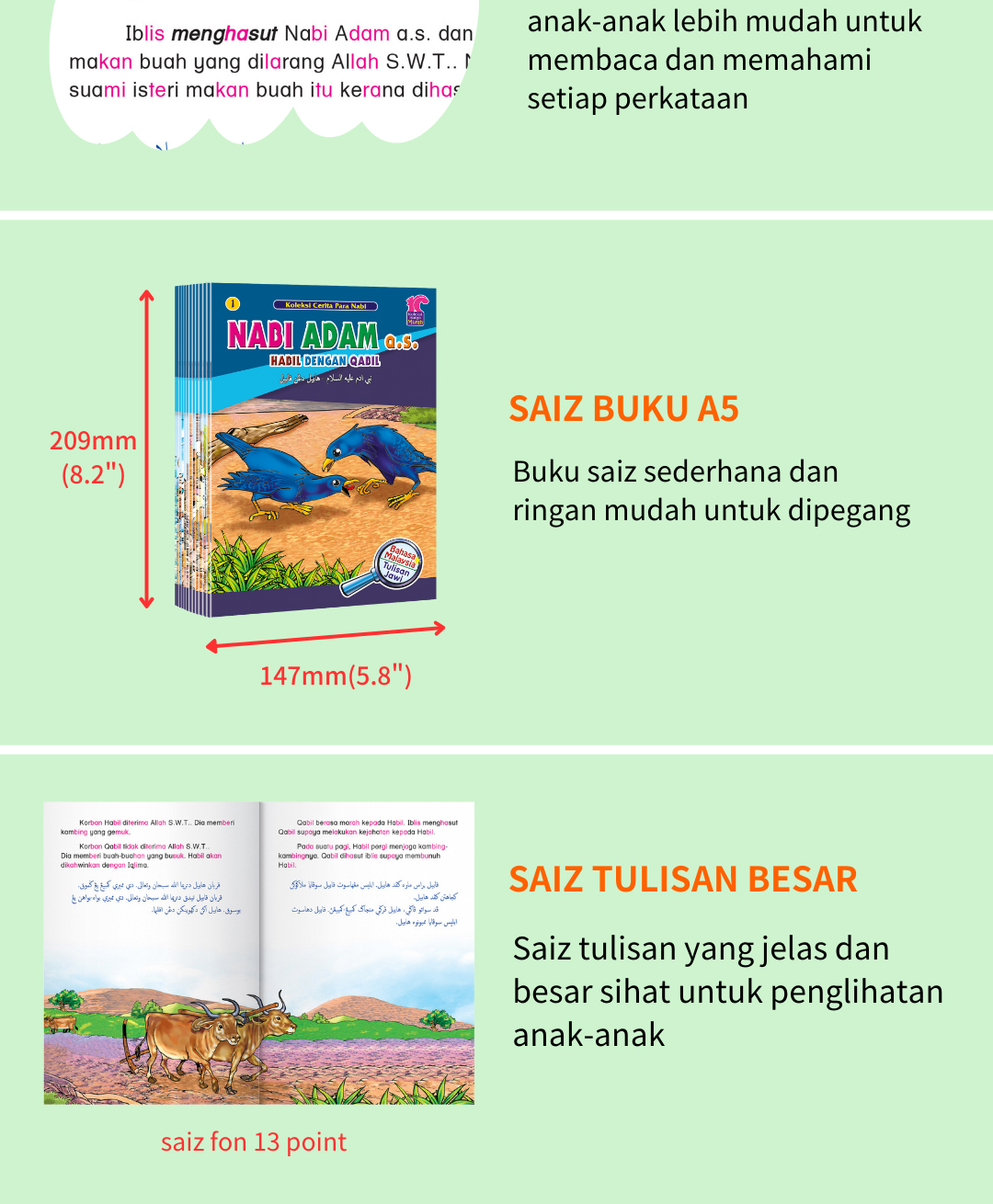 Complete FULL 6 Set KEM Buku Cerita Bergambar Prasekolah Jawi Kanak ...