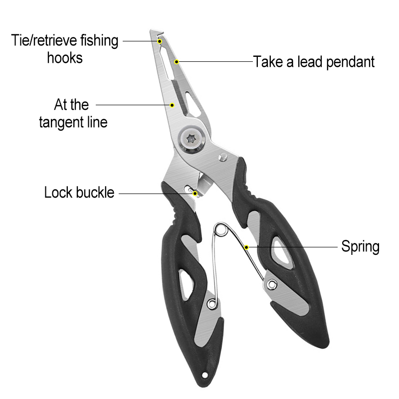 Fishing Plier Scissor Braid Line Lure Cutter Hook Remover Fishing ...