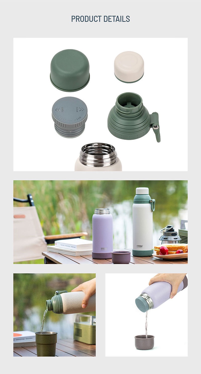 TYESO New Double Lid Thermos Bottle 600/750ml Tumbler With FREE GIFT ...