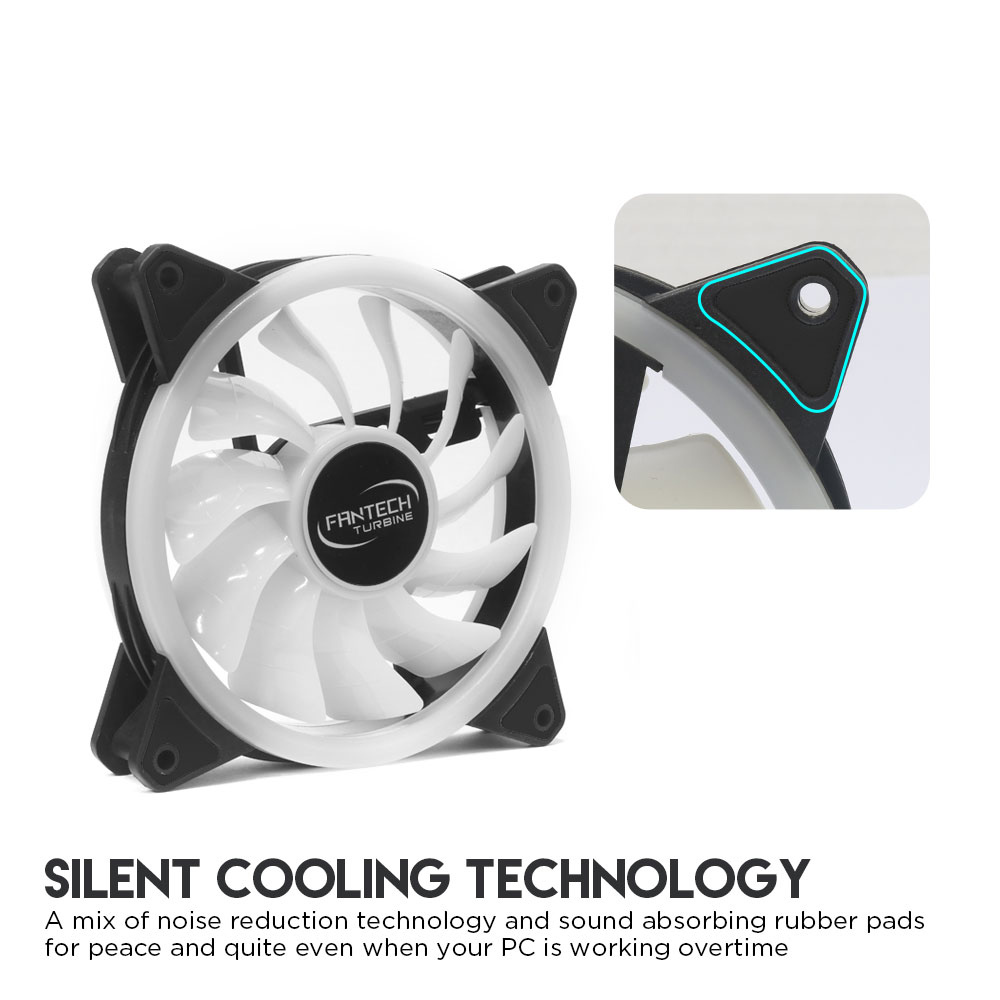 Fantech Computer Fan FB301 Turbine Computer PC Case Fan with ARGB ...